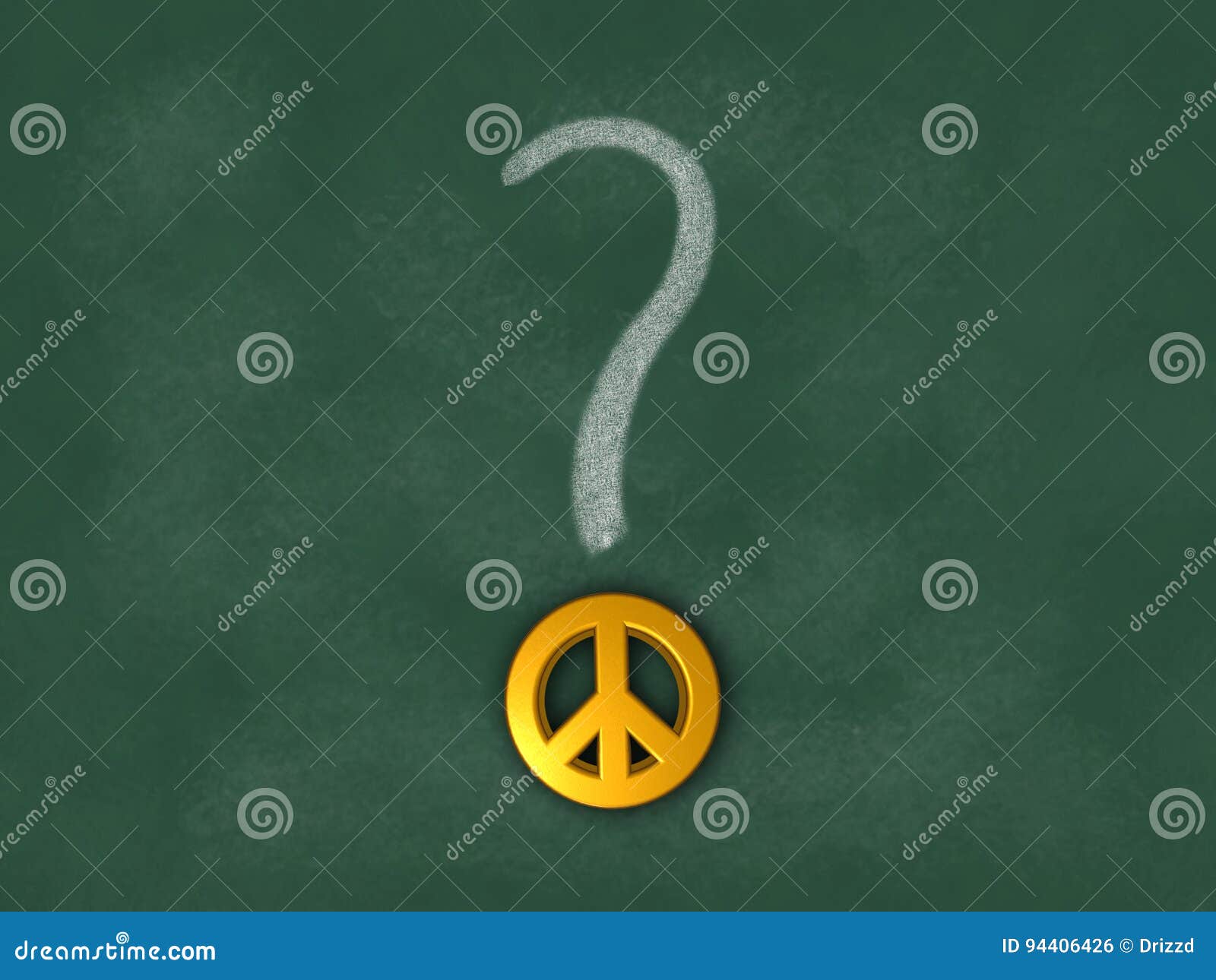 Question Mark and Pacific Symbol on Chalkboard Stock Illustration ...