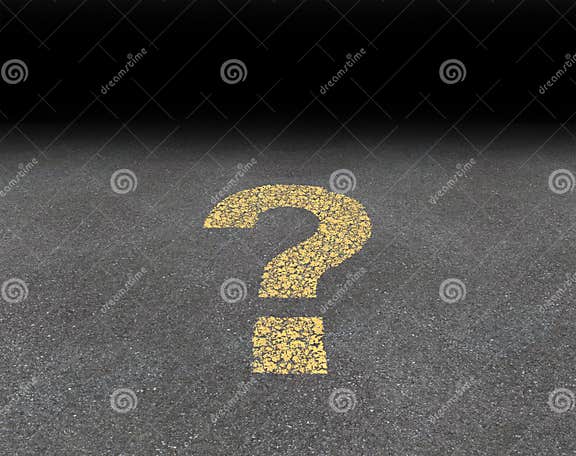 Question Mark Painted on a Road Stock Photo - Image of answers, asphalt ...