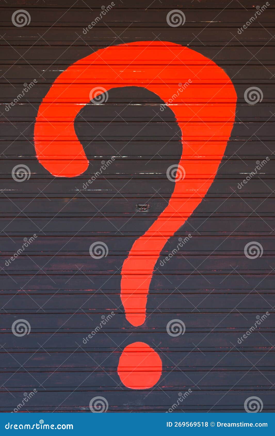 Question Mark Painted on a Shutter Stock Photo - Image of huge, paint ...