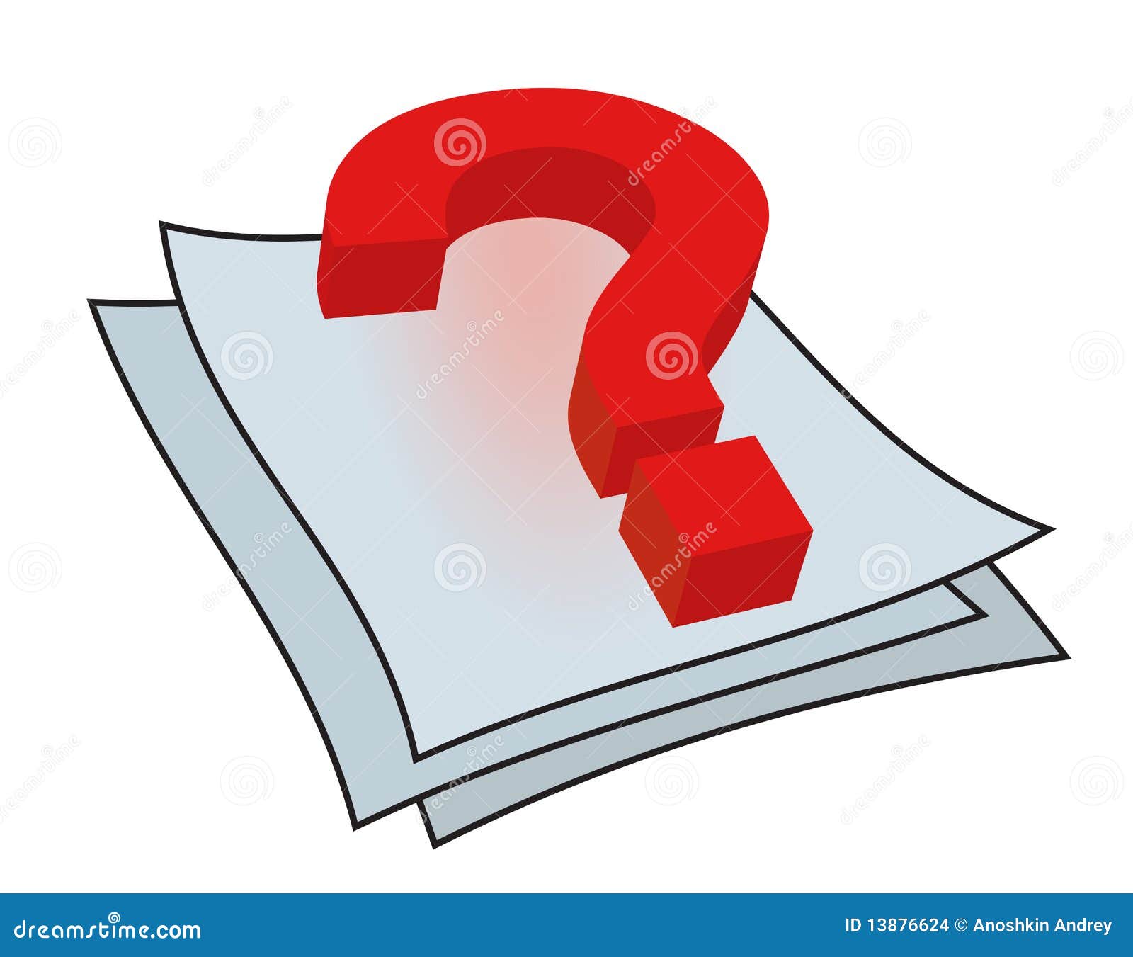 Question Mark On The Paper Vector Illustration | CartoonDealer.com ...