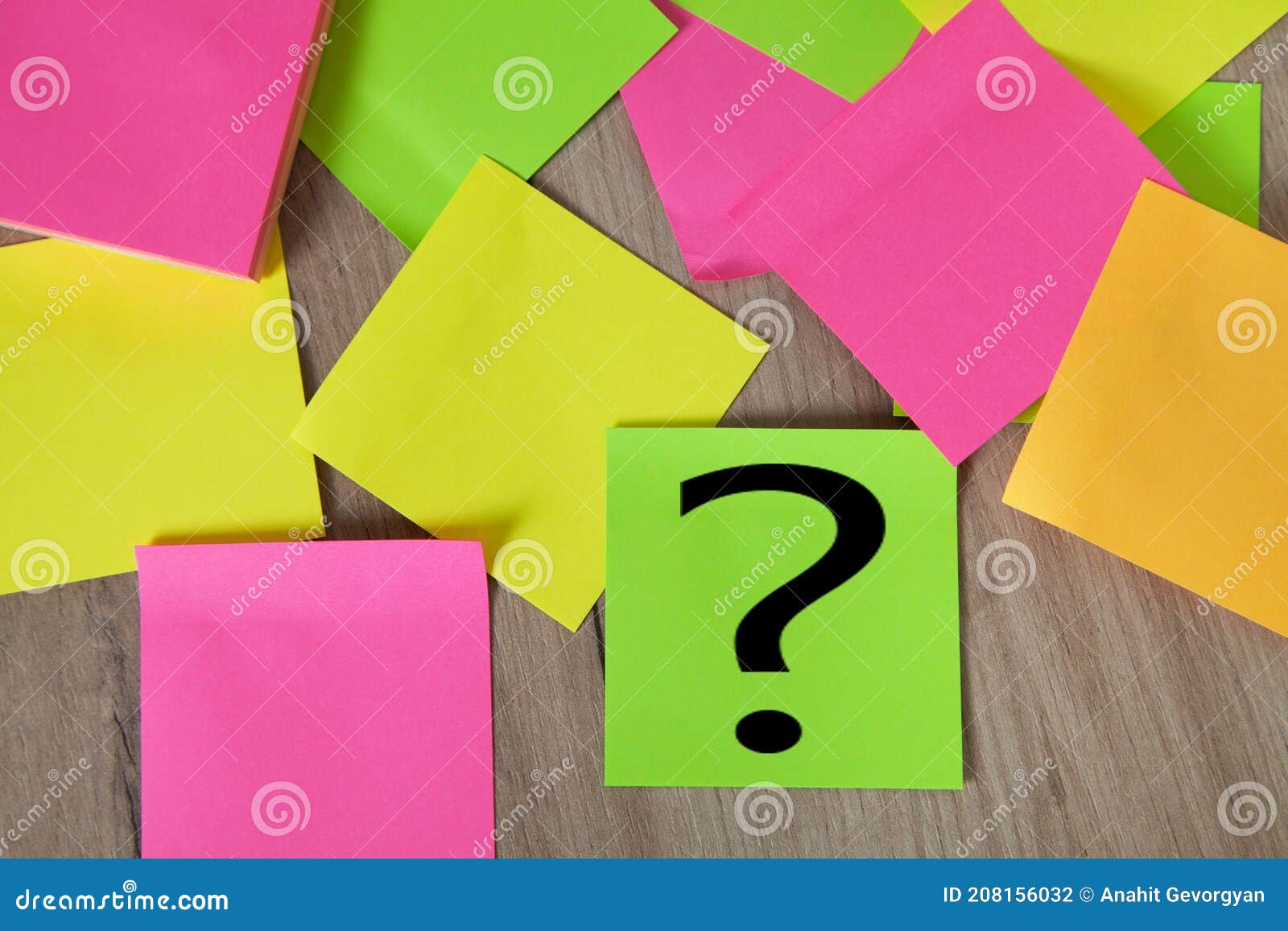 Question Mark on the Paper. Colored Papers Stock Photo - Image of ...