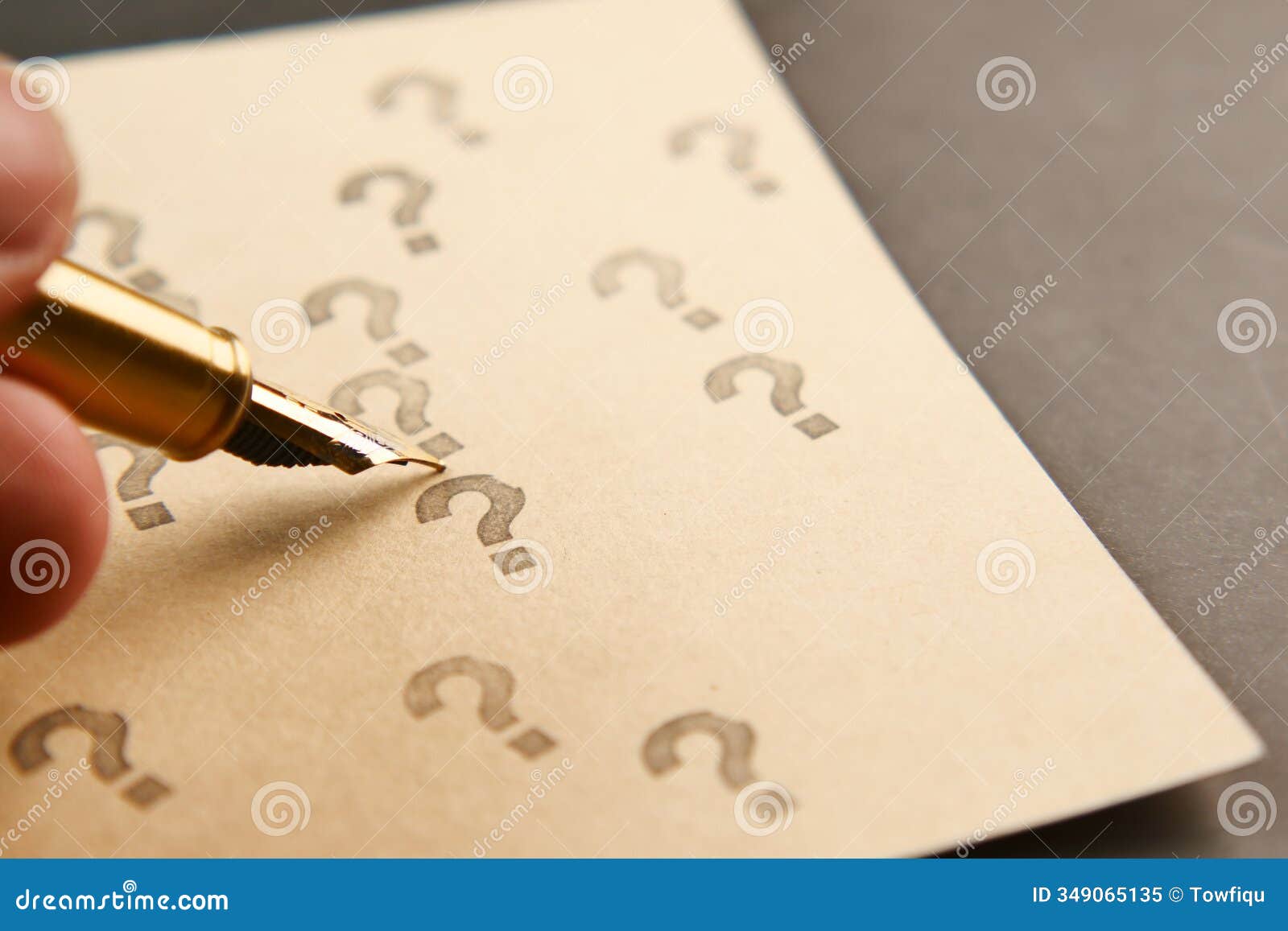 Question Mark on Paper on Office Desk Stock Image - Image of business ...