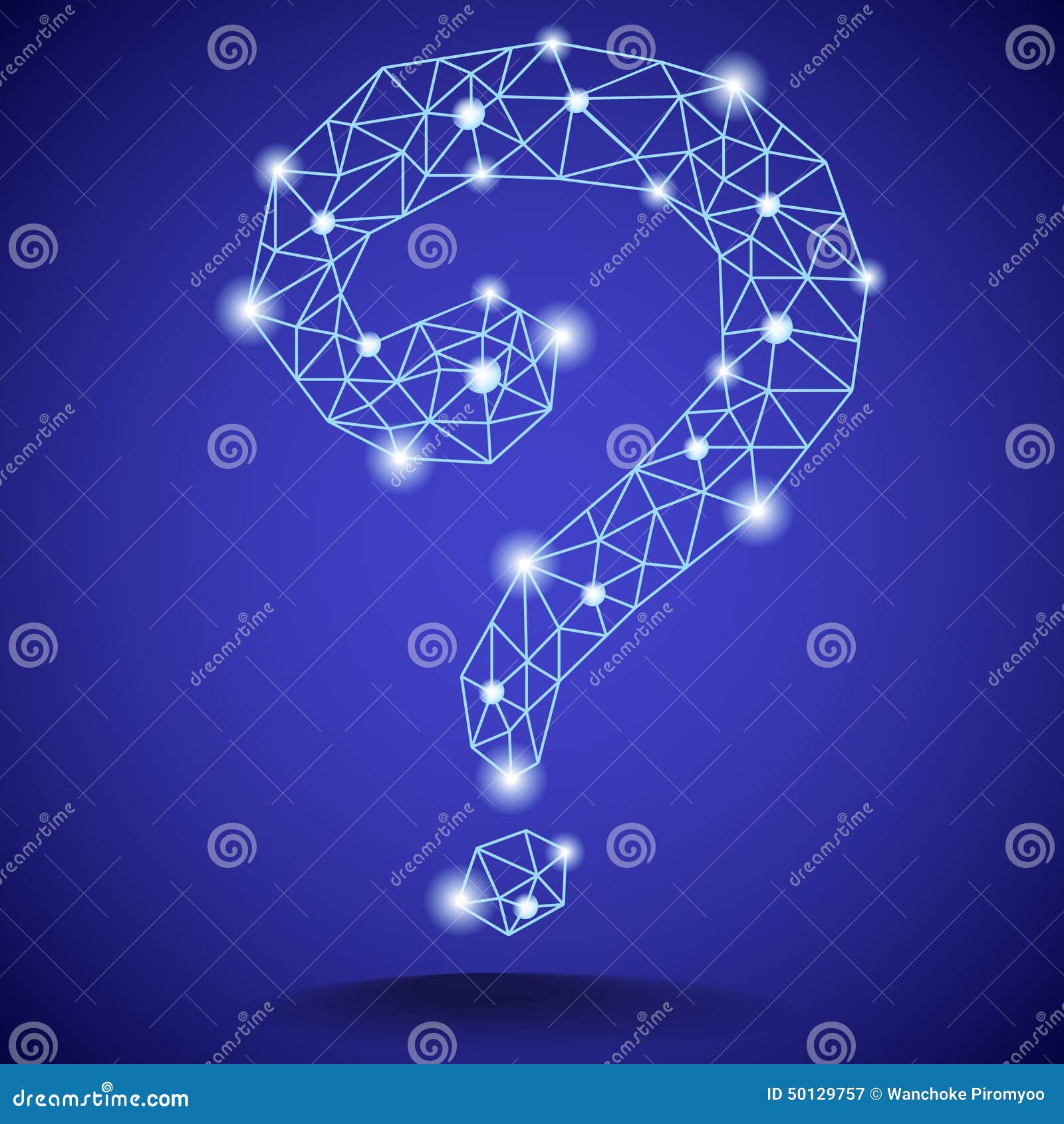 Question Mark Paper Polygons Stock Vector - Illustration of lines, blue ...
