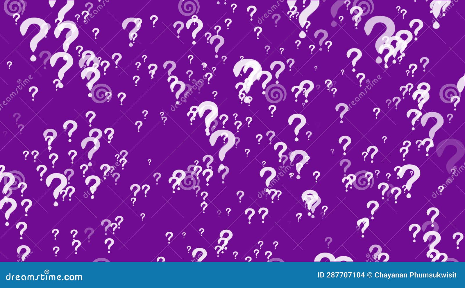 Question Mark on Particle Element on the Purple Screen Stock ...