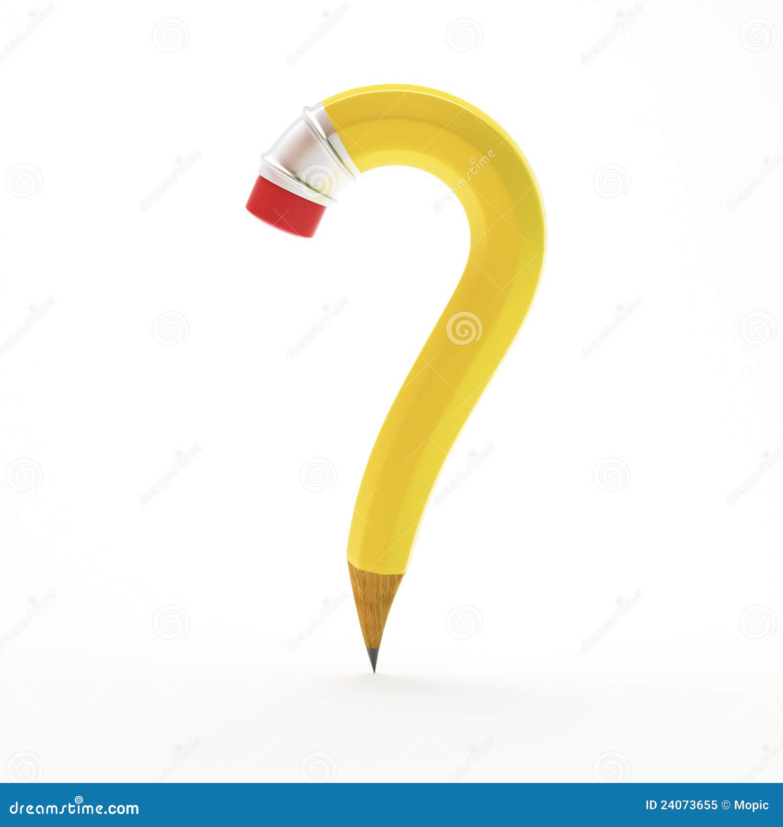 Question mark pencil stock illustration. Illustration of object - 24073655