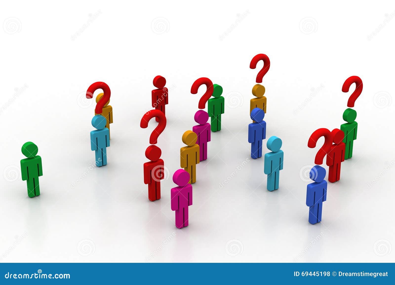Question mark with people stock illustration. Illustration of learn ...