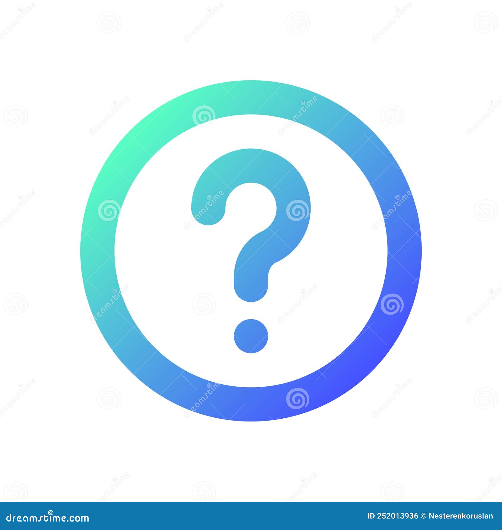 Question Mark Pixel Perfect Gradient Linear Ui Icon Stock Vector - Illustration of solution ...