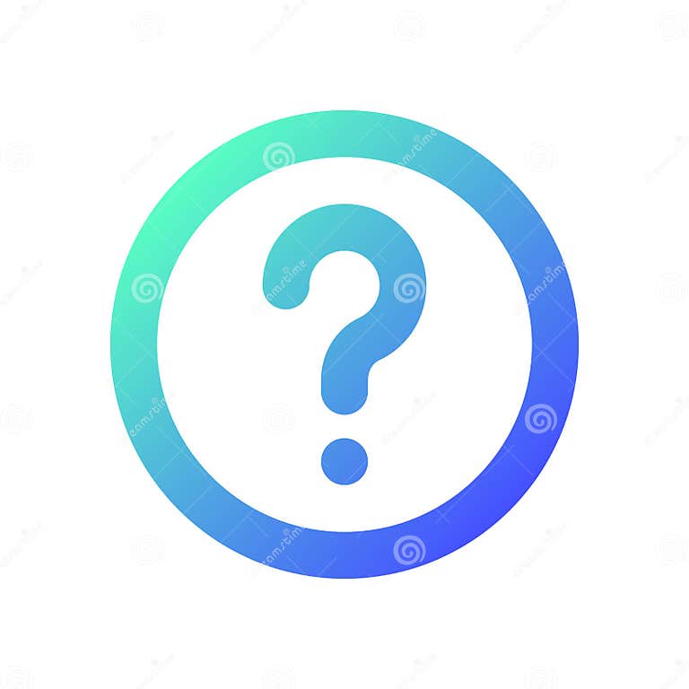 Question Mark Pixel Perfect Gradient Linear Ui Icon Stock Vector ...