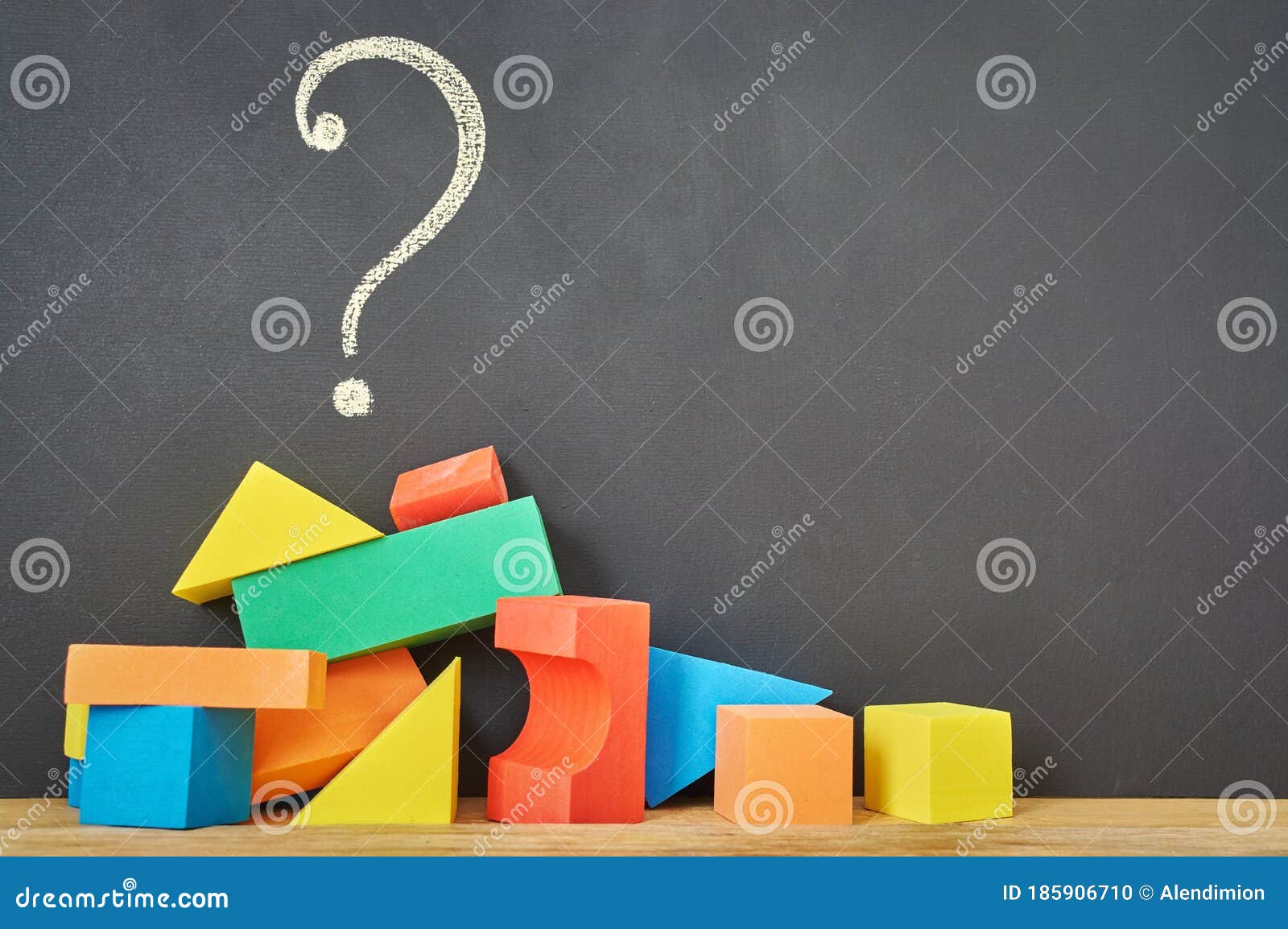 Question Mark and Plastic Building Blocks Stock Photo - Image of ...