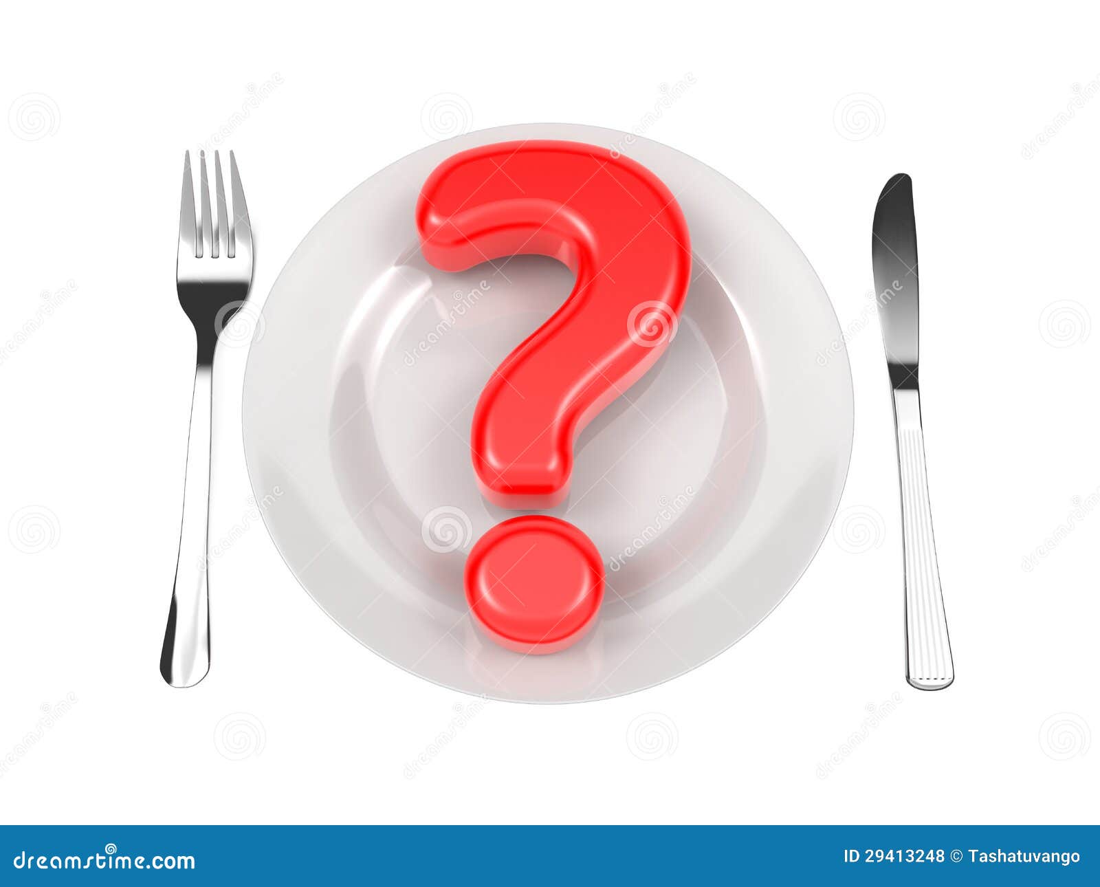 Question Mark on Plate. stock illustration. Illustration of dish - 29413248