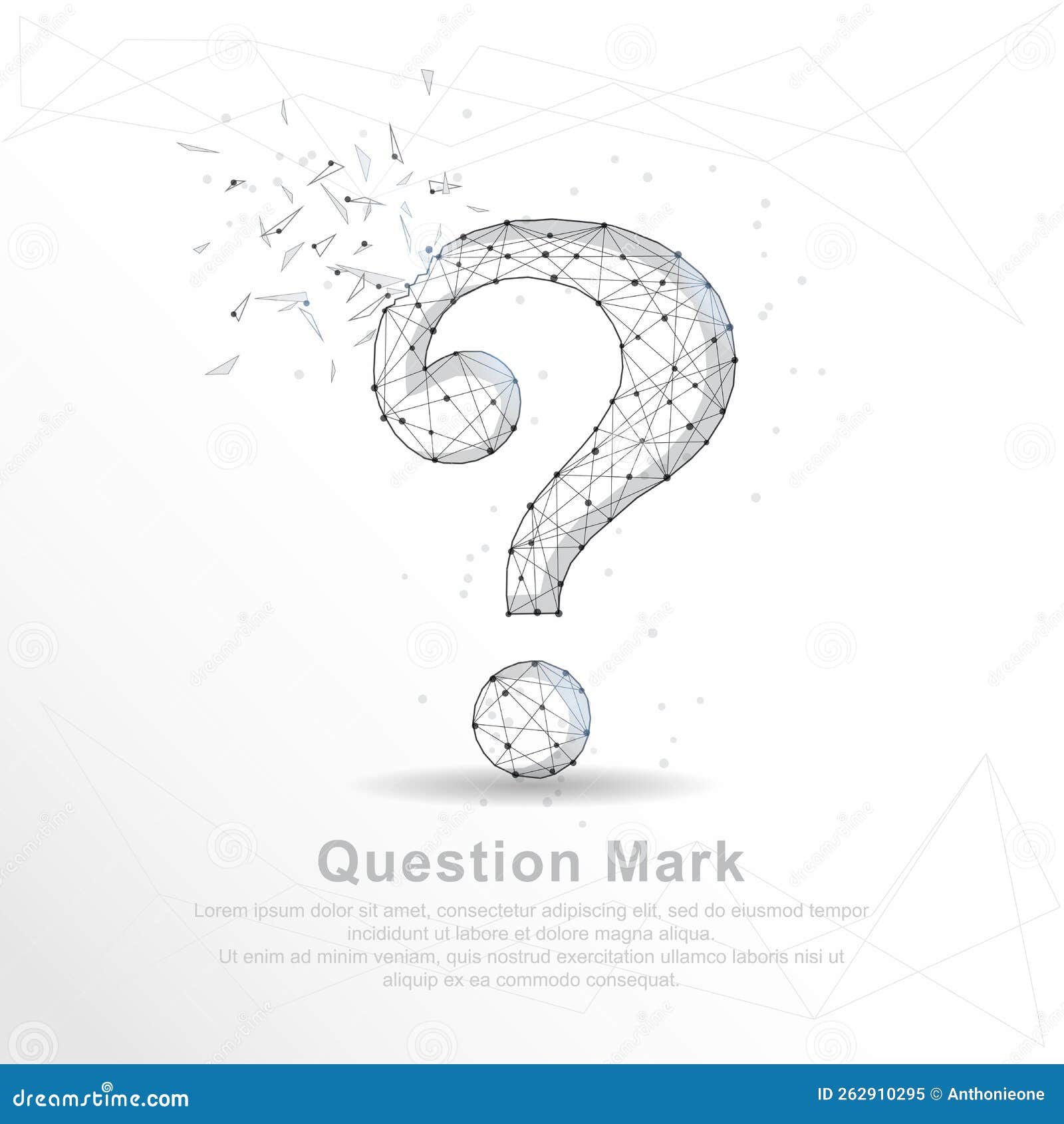 Question Mark Point, Line and Composition Digitally Drawn in the Form ...