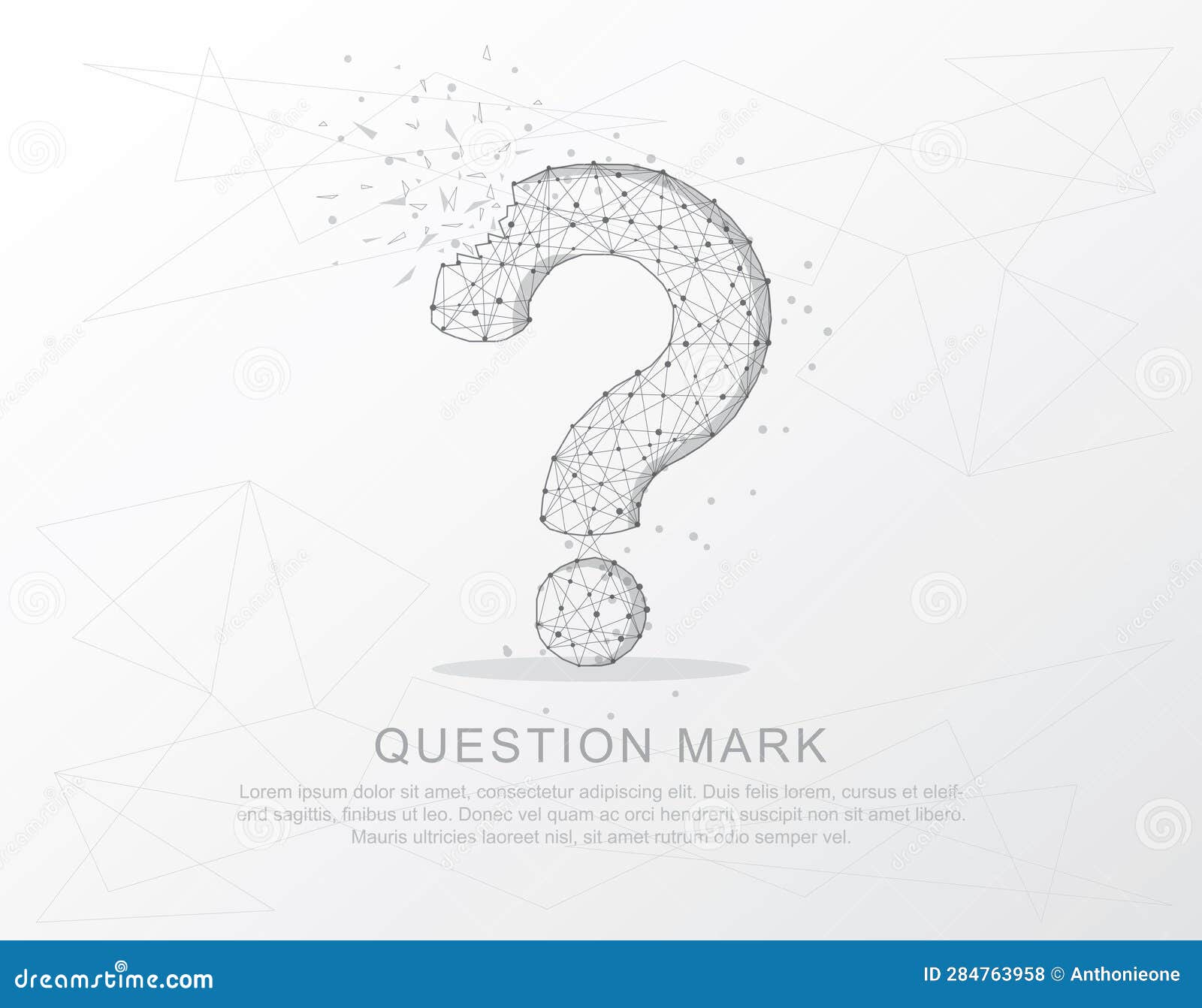 Question Mark Point, Line and Composition Digitally Drawn in the Form ...