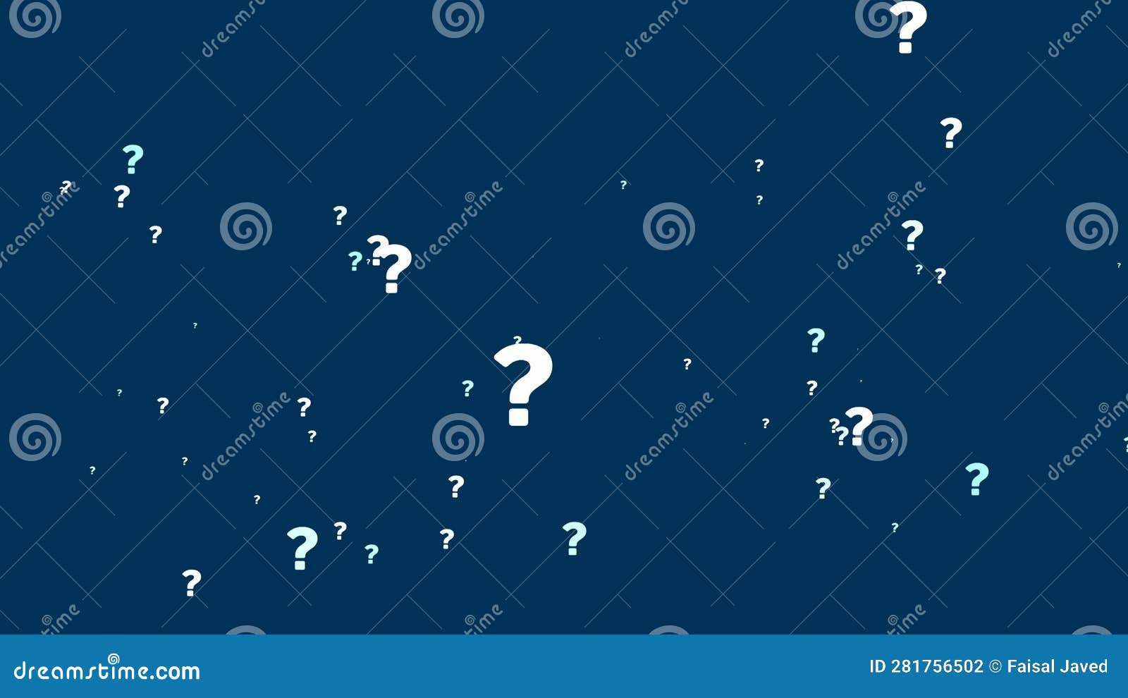 Question Mark Popping Time Remap Animation Blue Gradient Background ...