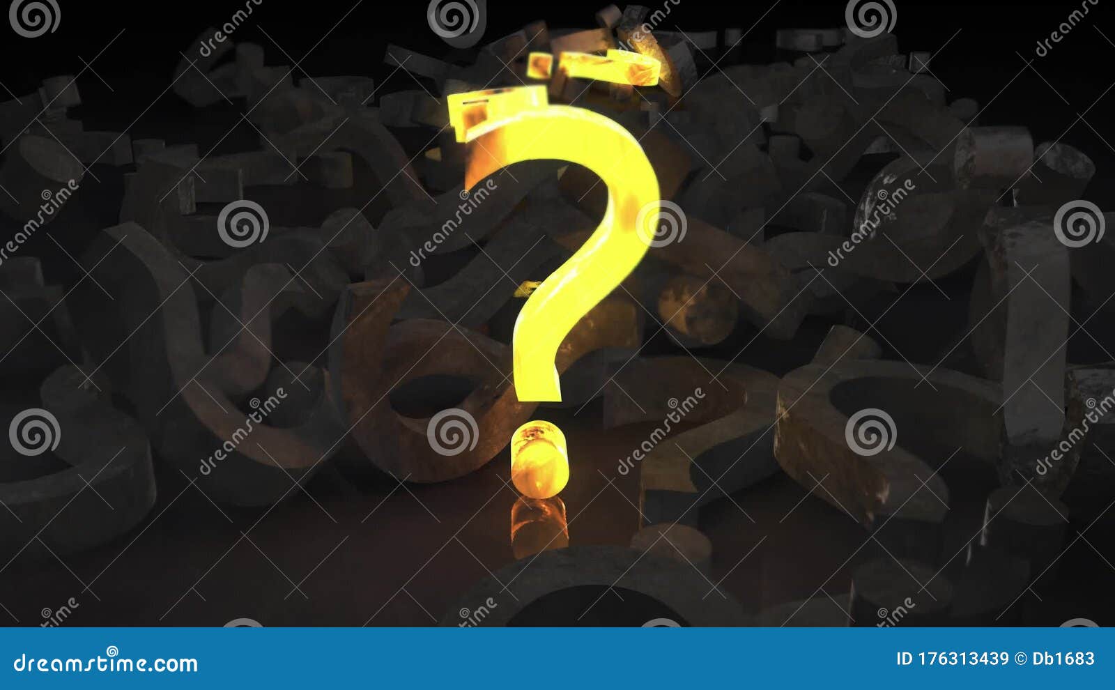 Question Mark Presentation. Animation Sequence To Ask a Question. Stock ...