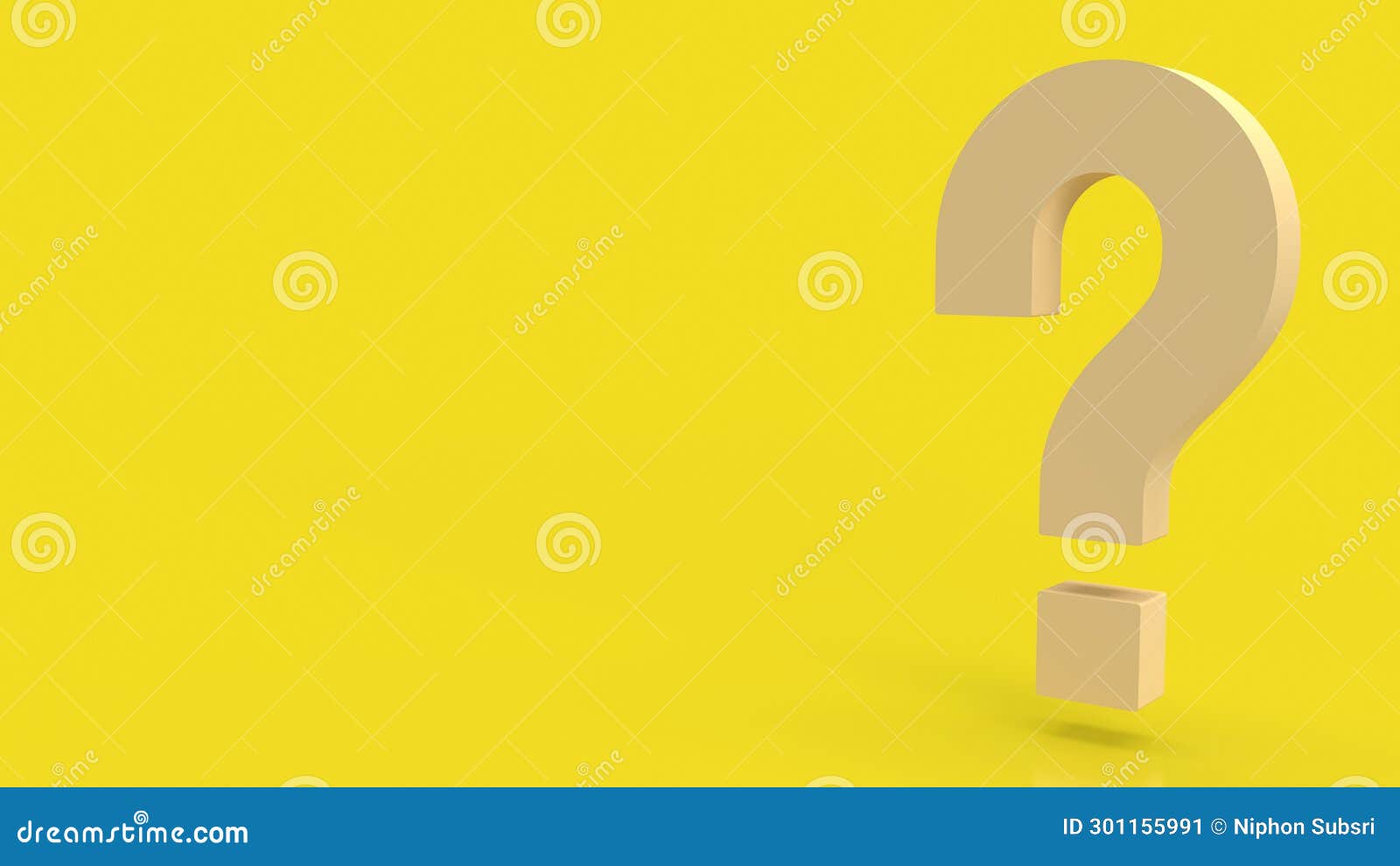 The Yellow Question Mark for Abstract Background 3d Rendering Stock ...