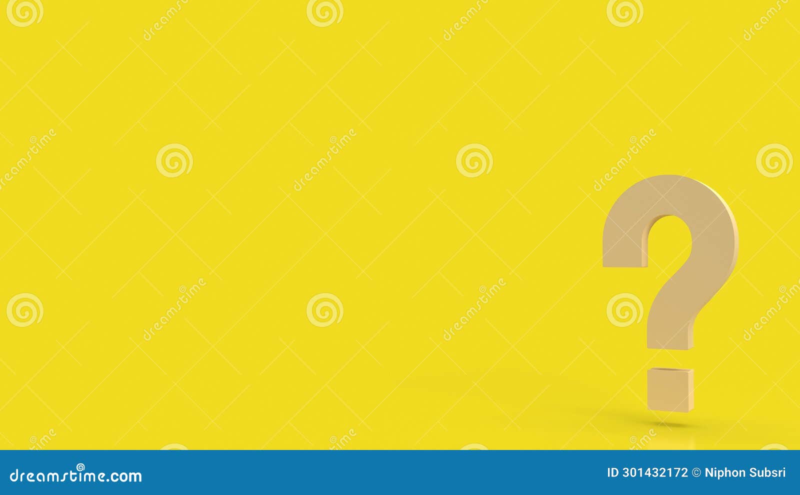 The Yellow Question Mark for Abstract Background 3d Rendering Stock ...