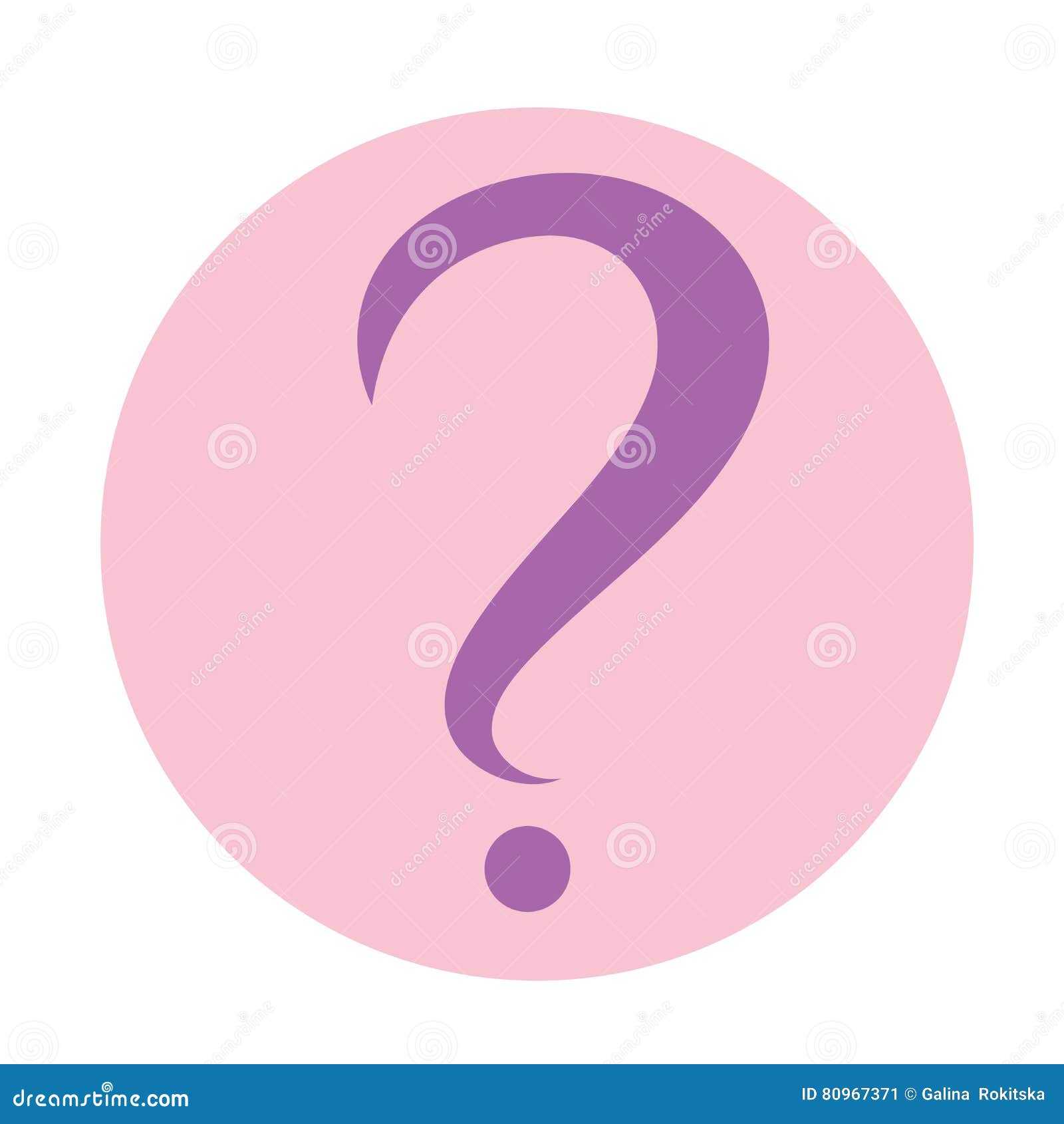 Question Mark in Purple Circle. Vector Icon. Flat Design Style Stock ...