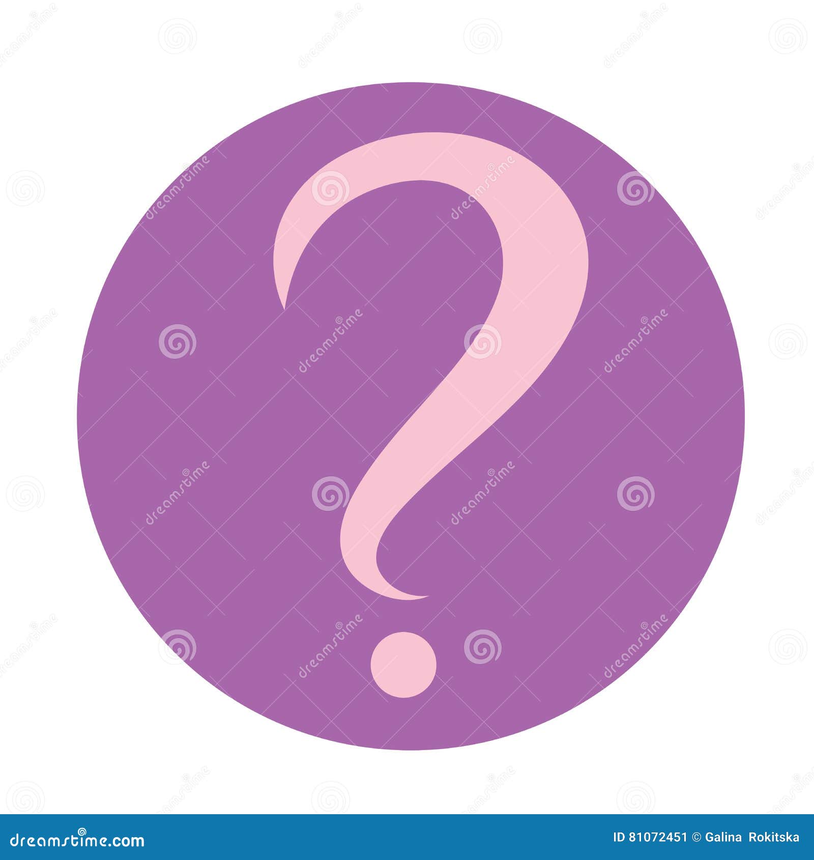 Question Mark in Purple Circle. Vector Icon. Flat Design Style Stock ...