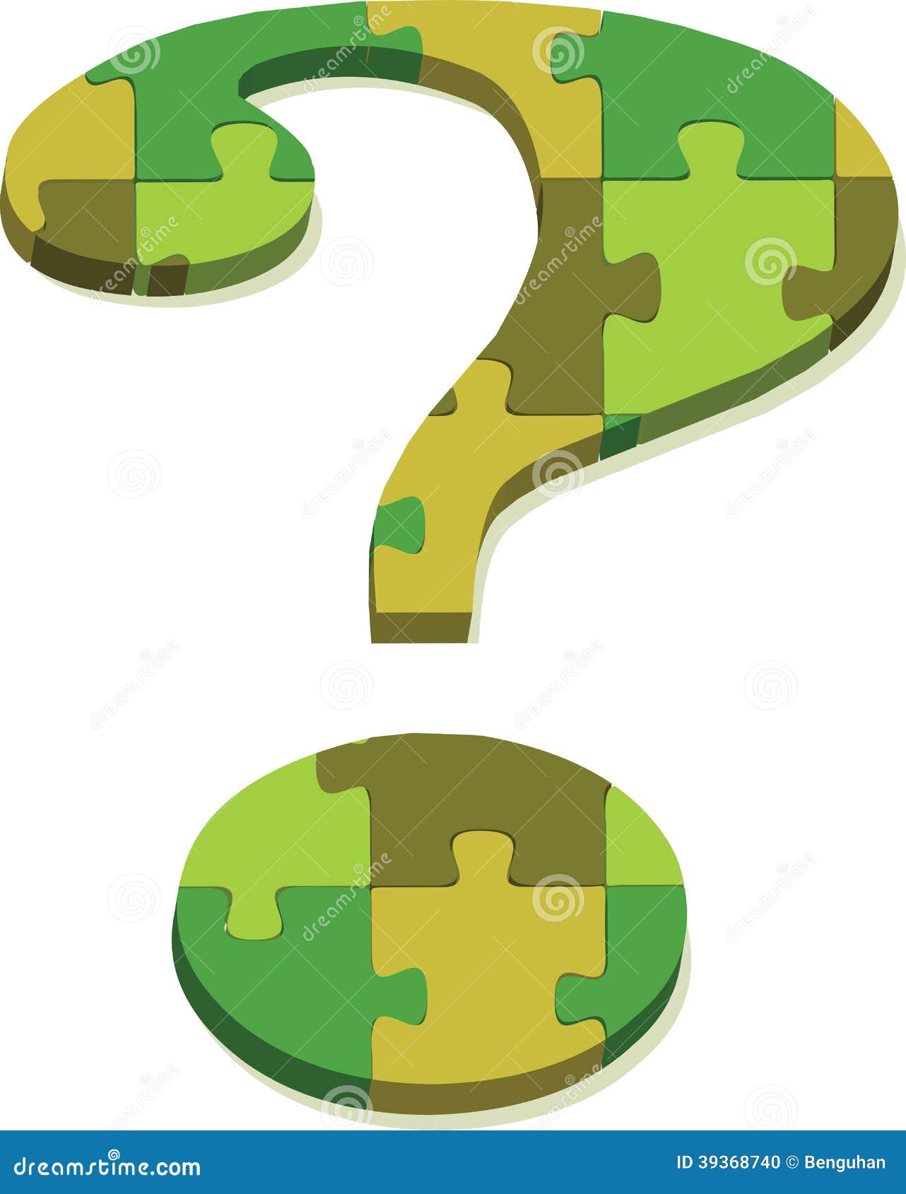 Question mark in puzzle stock vector. Illustration of puzzle - 39368740