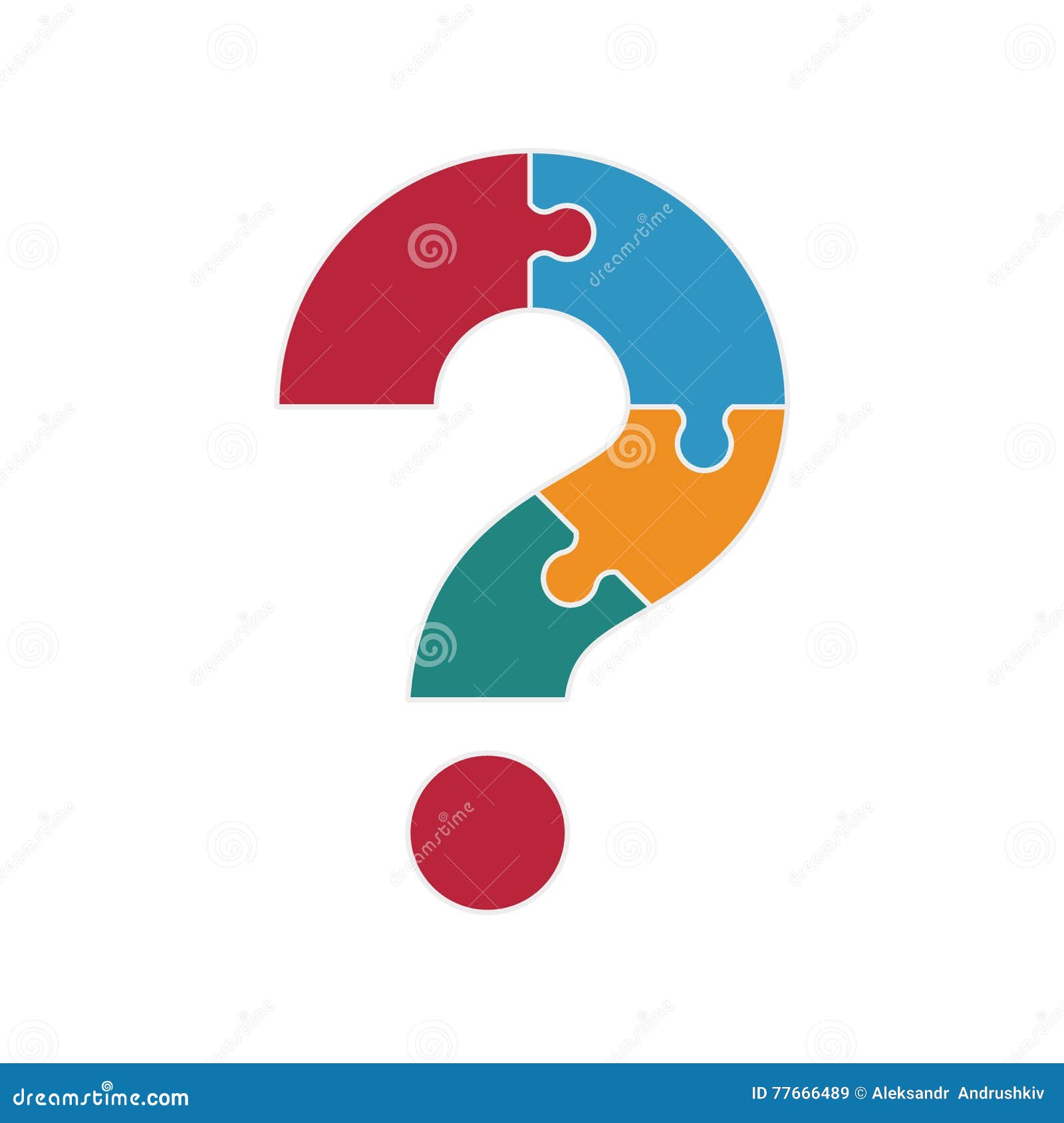 Question mark from puzzle. stock vector. Illustration of puzzle - 77666489