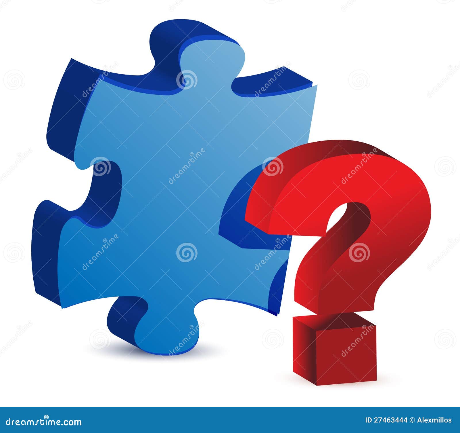 Question mark puzzle piece stock illustration. Illustration of symbol ...