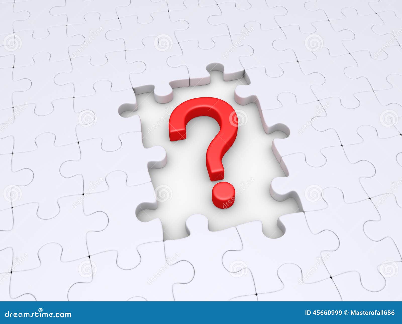 Question Mark and Puzzle Pieces Stock Illustration - Illustration of ...