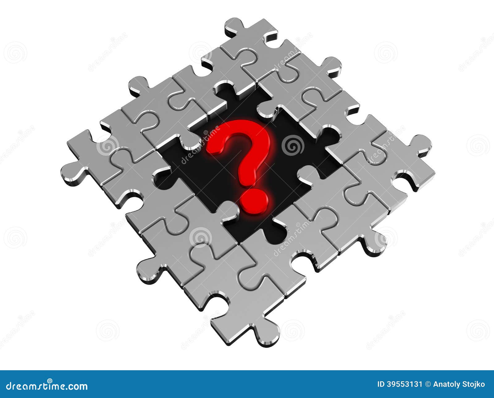 Question mark in puzzle stock illustration. Illustration of puzzle ...