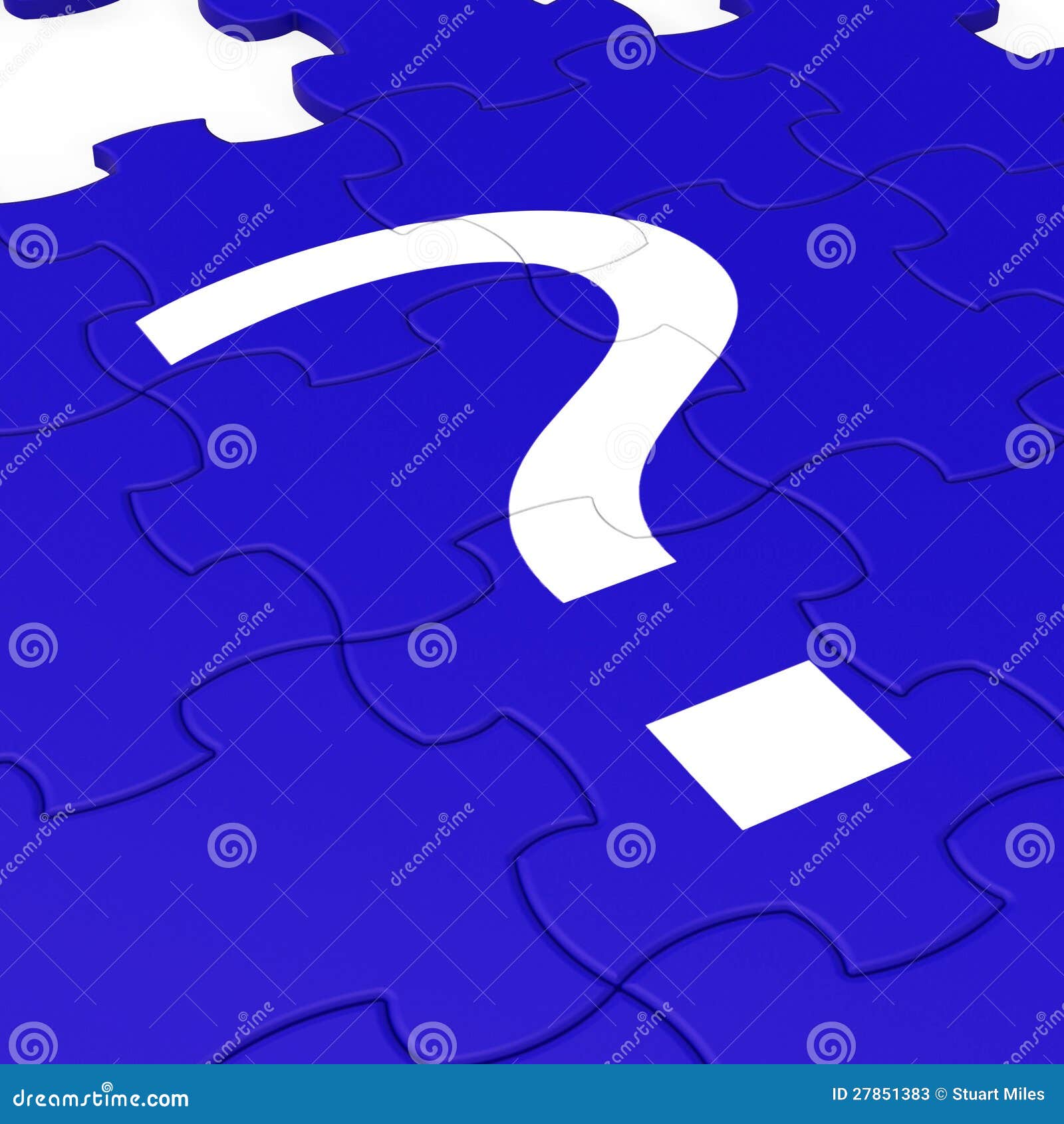 Question Mark Puzzle Shows Interrogations Stock Illustration ...