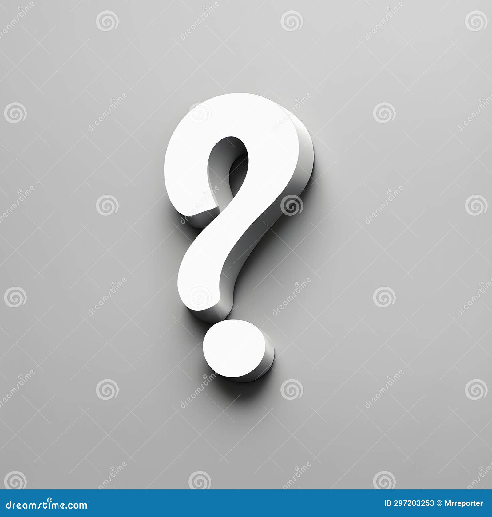 Question Mark Quest Sign, 3D AI Stock Illustration - Illustration of ...