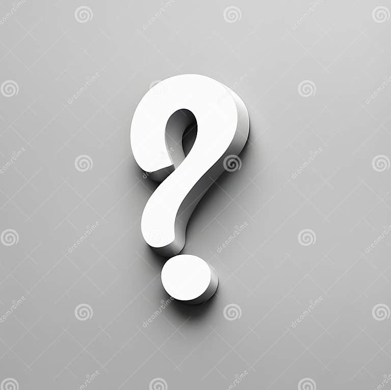 Question Mark Quest Sign, 3D AI Stock Illustration - Illustration of ...