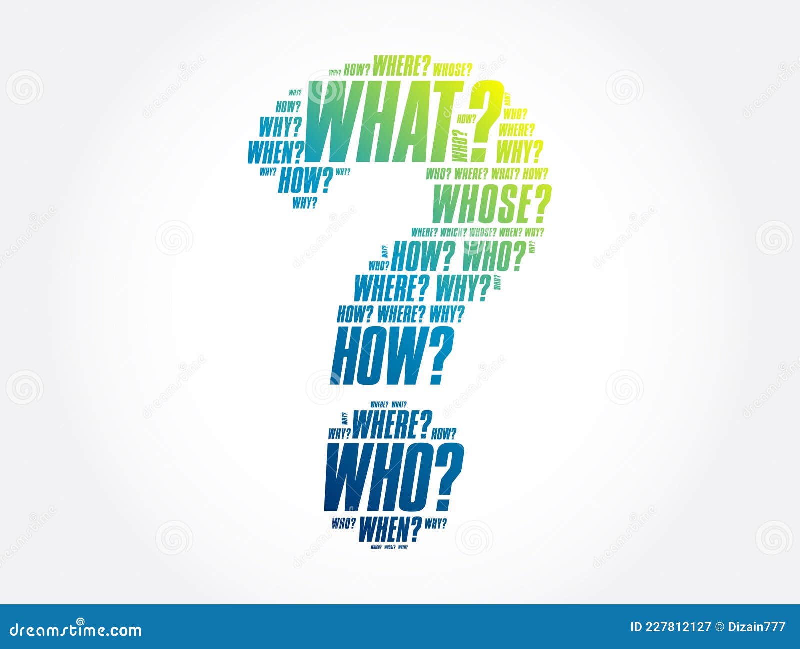 Question Mark, Question Words Cloud Business Concept Stock Illustration ...
