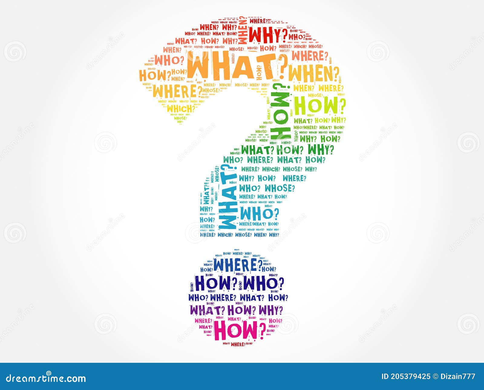 Question Mark, Question Words Cloud Stock Illustration - Illustration ...