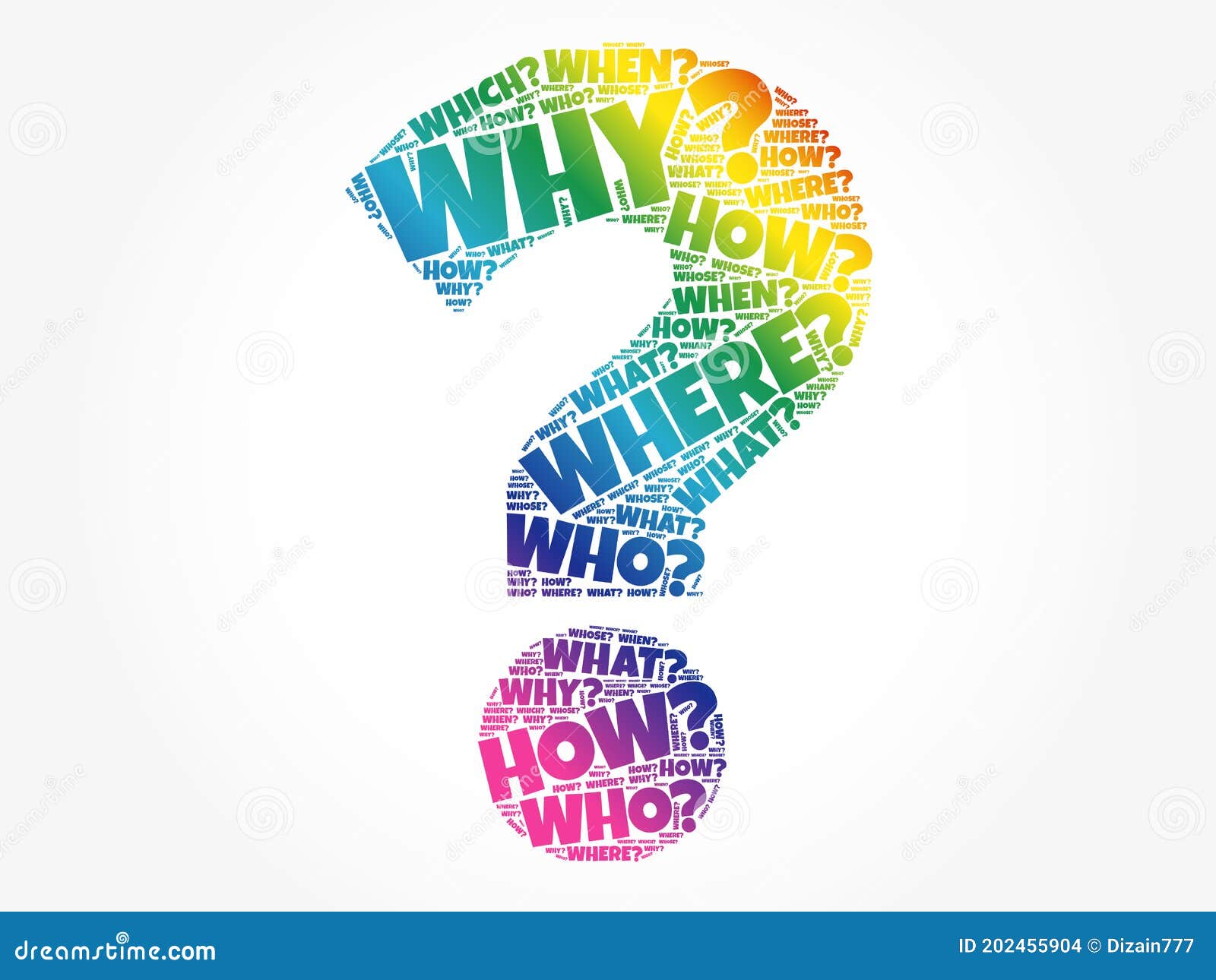 Question Mark, Question Words Concept Background Stock Illustration ...