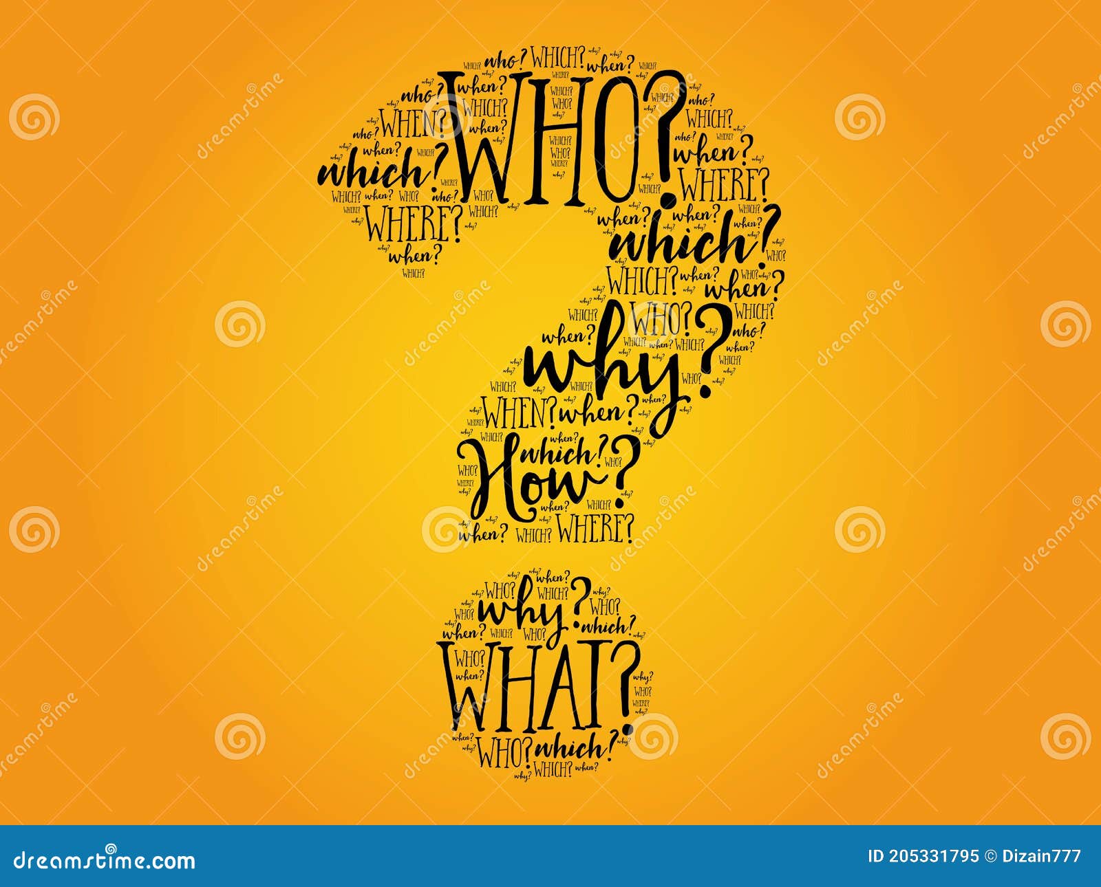 Question Mark, Question Words Stock Illustration - Illustration of help ...