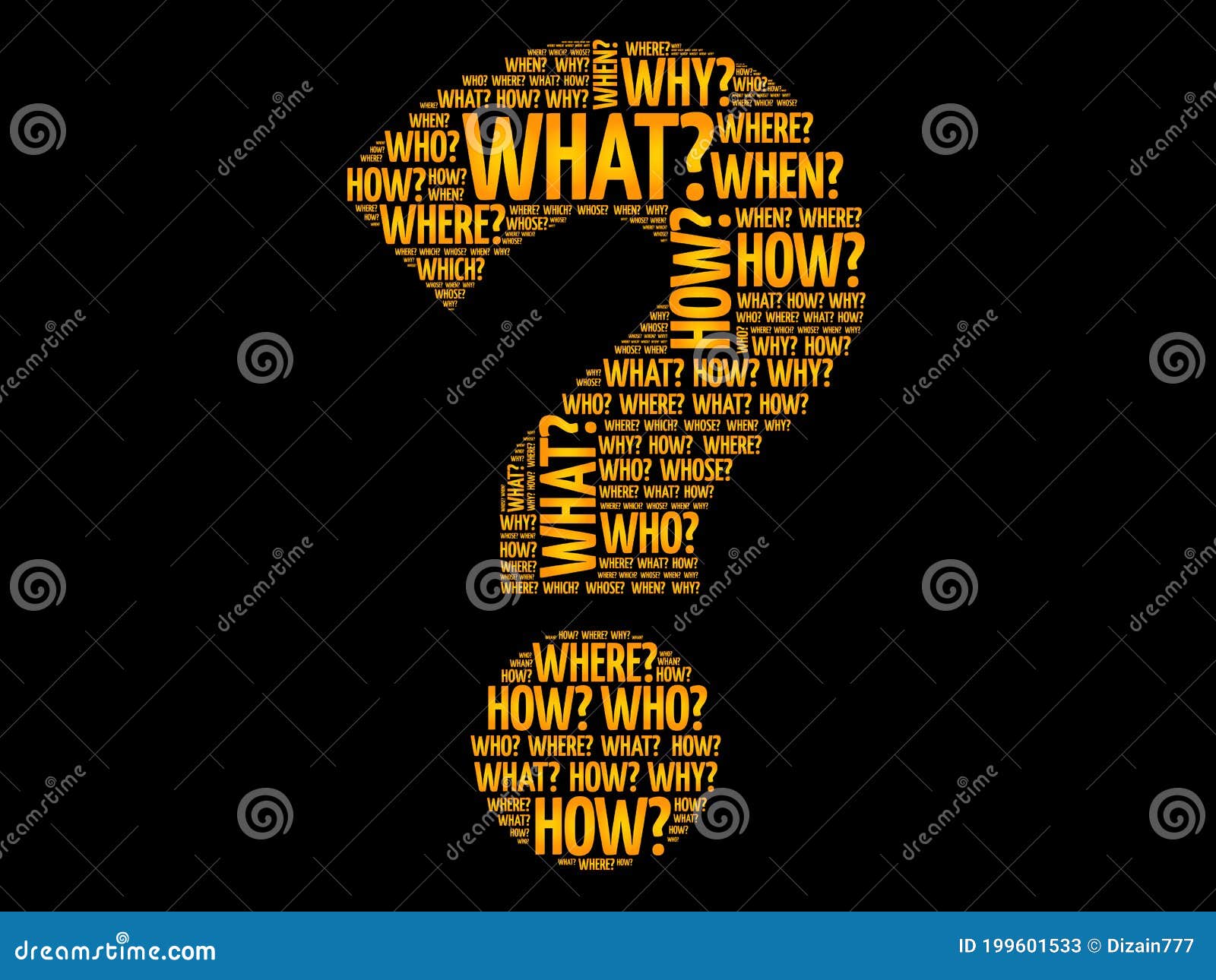Question Mark, Question Words Cartoon Vector | CartoonDealer.com #199601533