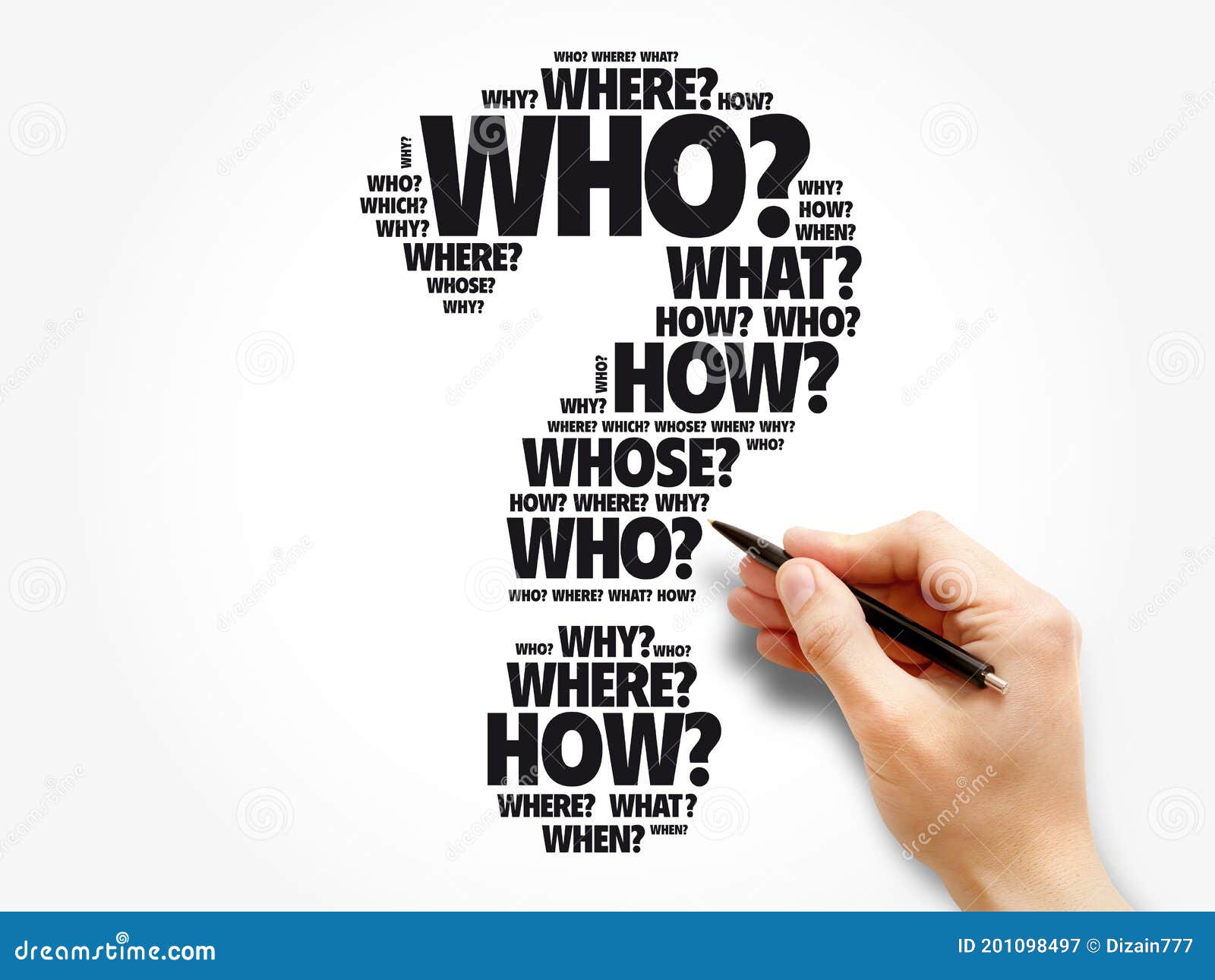 Question Mark Word Cloud Background Stock Illustration - Illustration ...