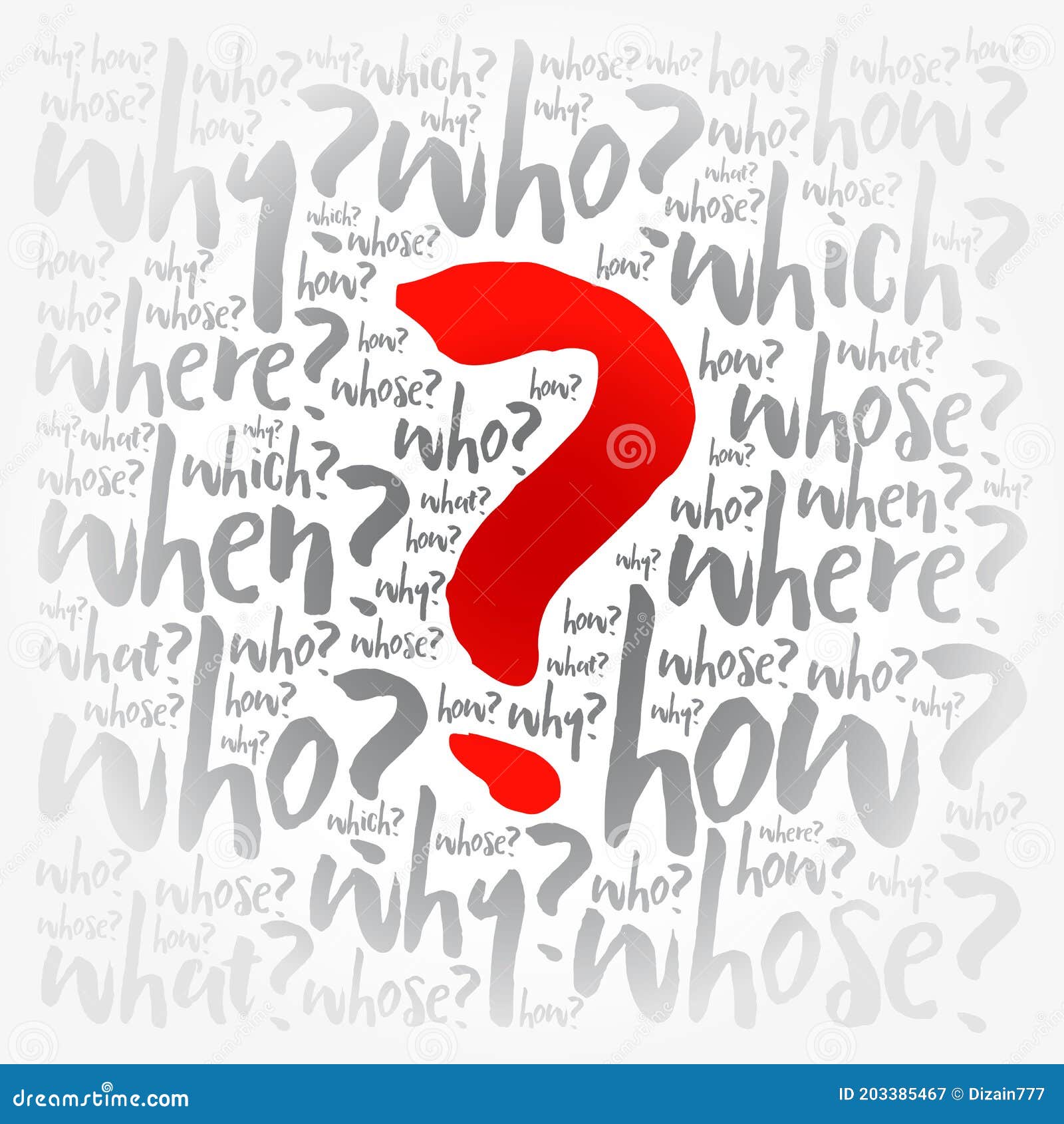Question Mark, Word Cloud Background Stock Illustration - Illustration ...