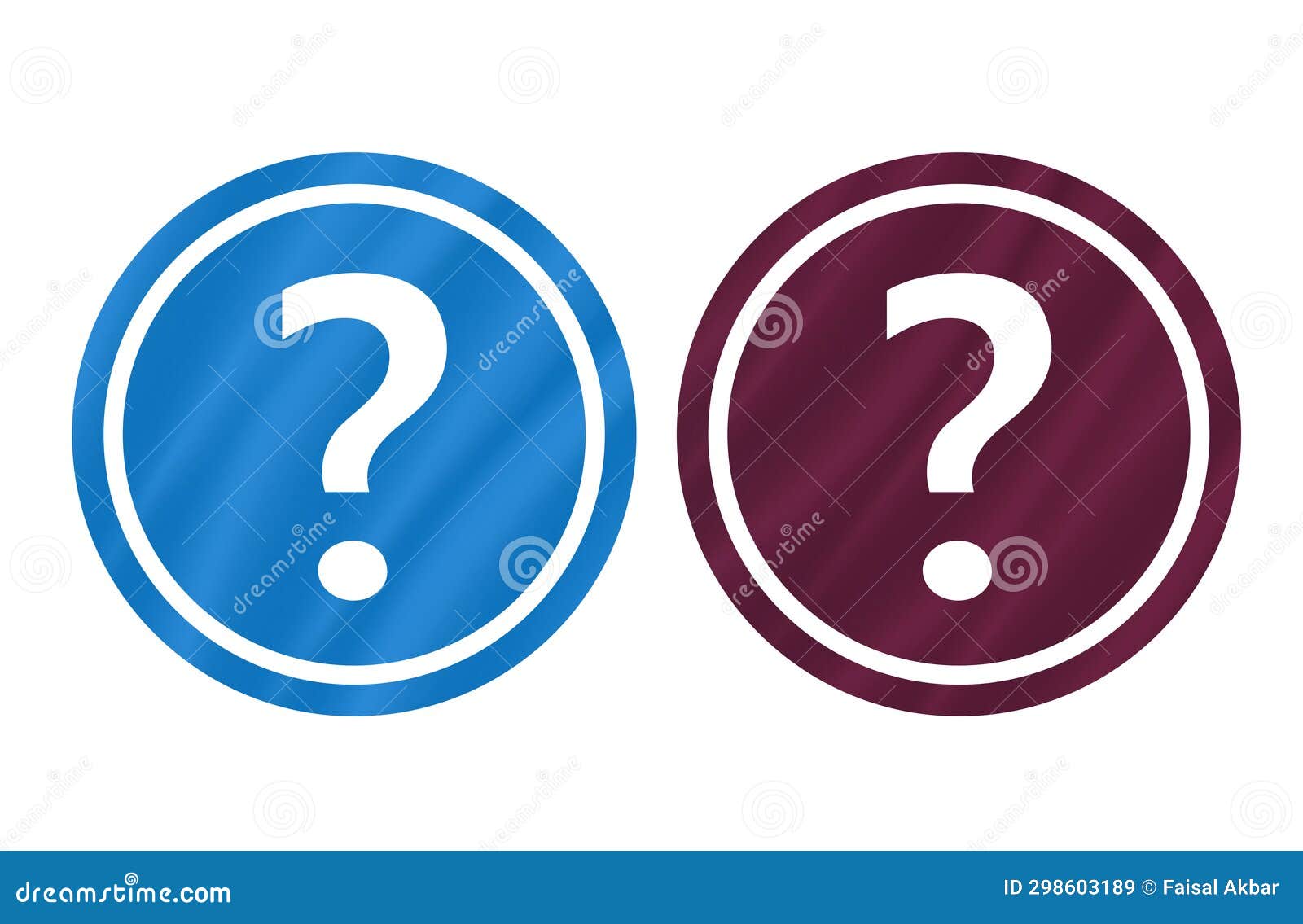 Question Mark Red and Blue Icon Symbol with Texture Stock Image ...