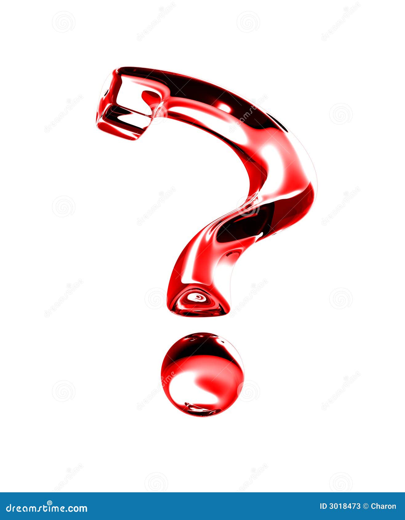 Question Mark Red Crystal 3D Isolated Stock Image - Image of beautiful ...