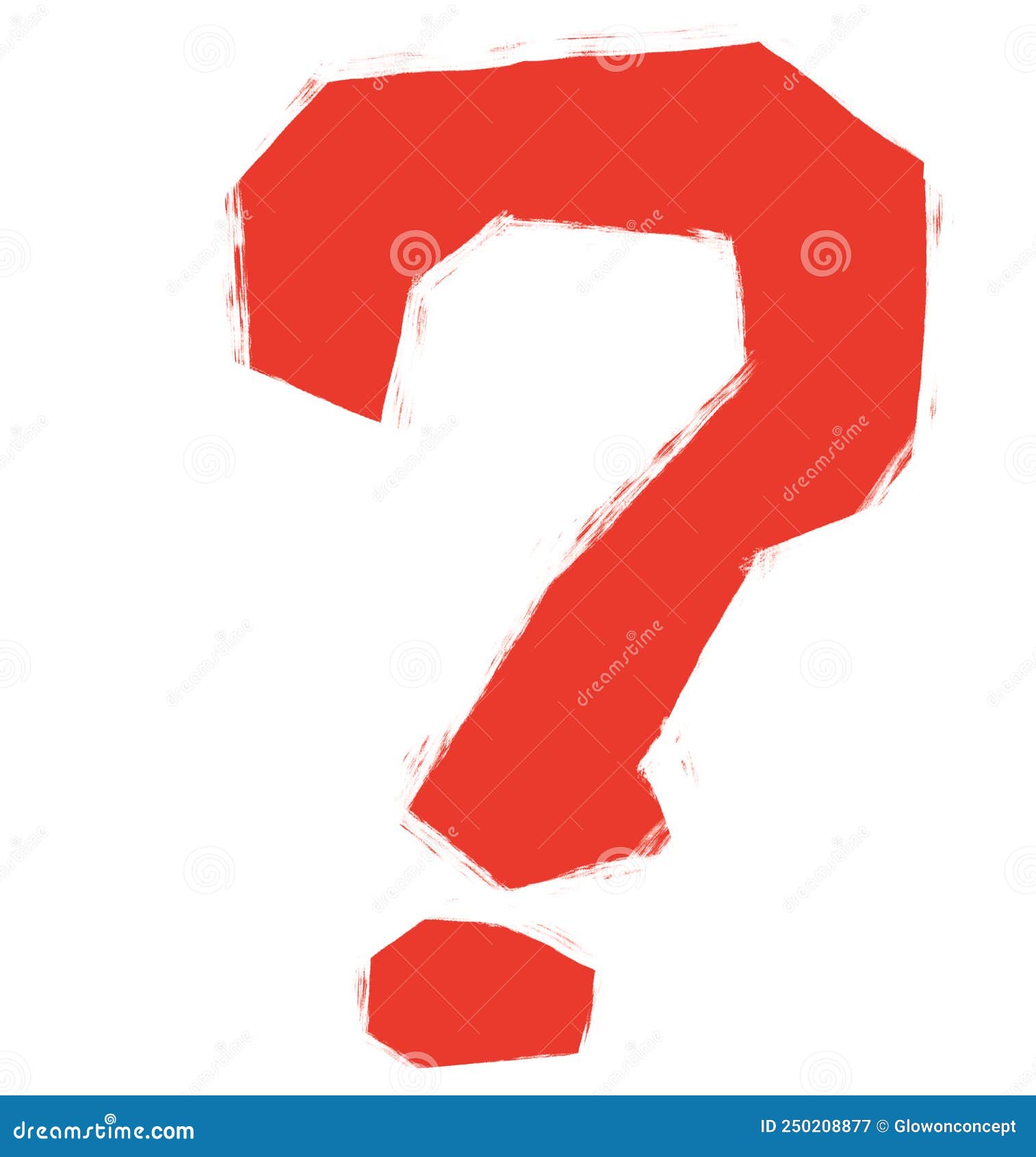 Question Mark Red Doodle Symbol Icon Hand Drawn Illustration Stock ...