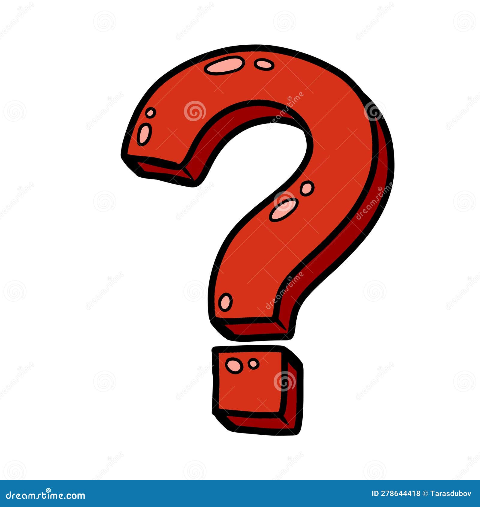 Question Mark. Red Hand Drawn Doodle FAQ Symbol. Stock Vector ...