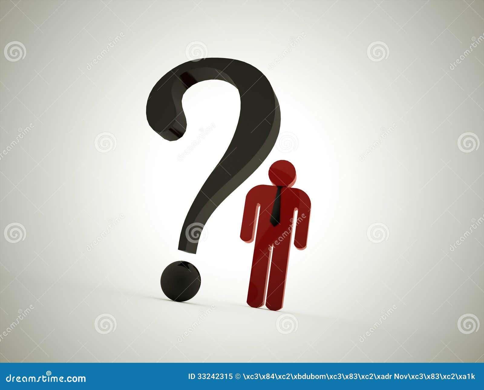 Question mark with red man stock illustration. Illustration of abstract ...