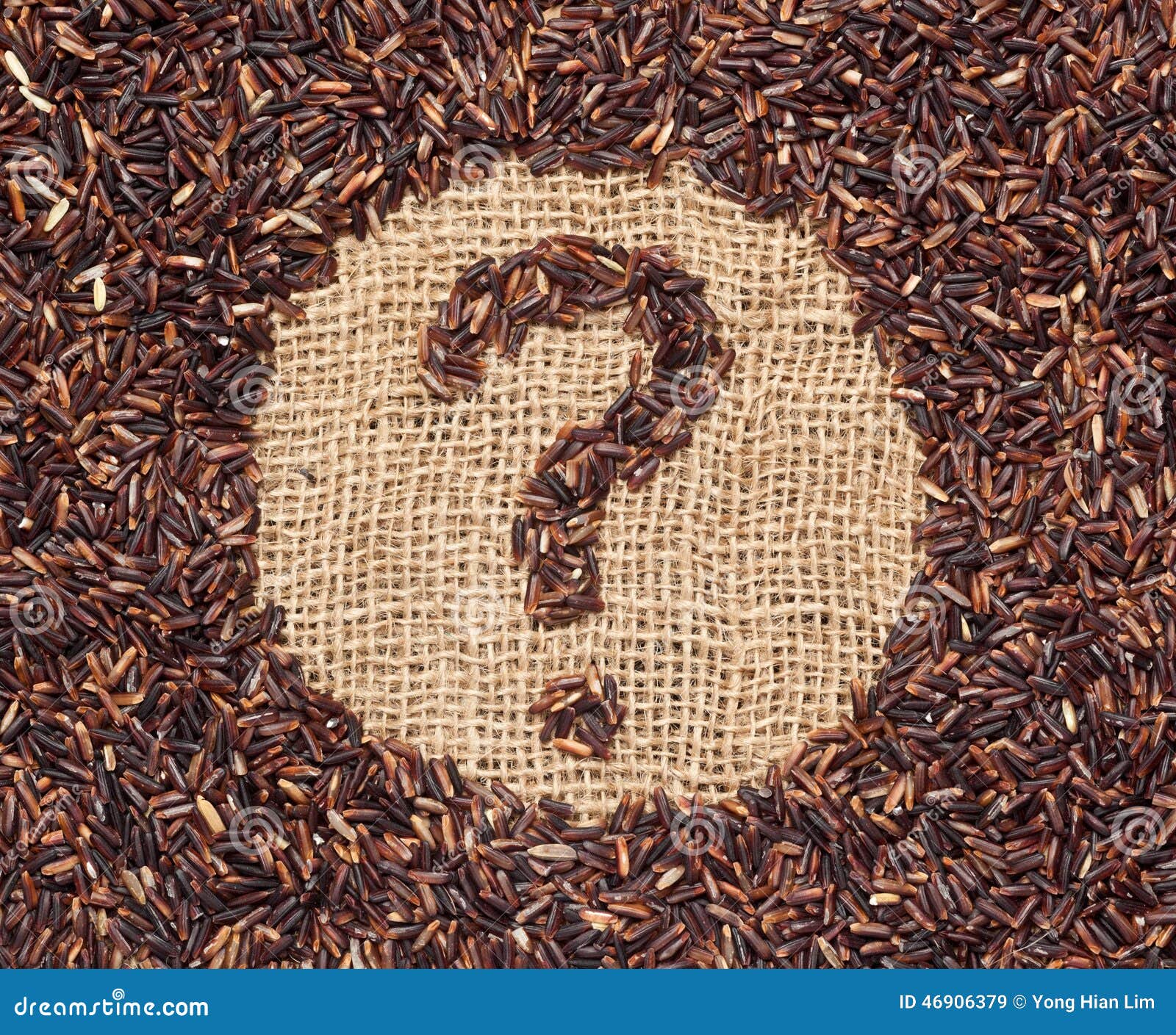 Question mark stock image. Image of fabric, rice, burlap - 46906379