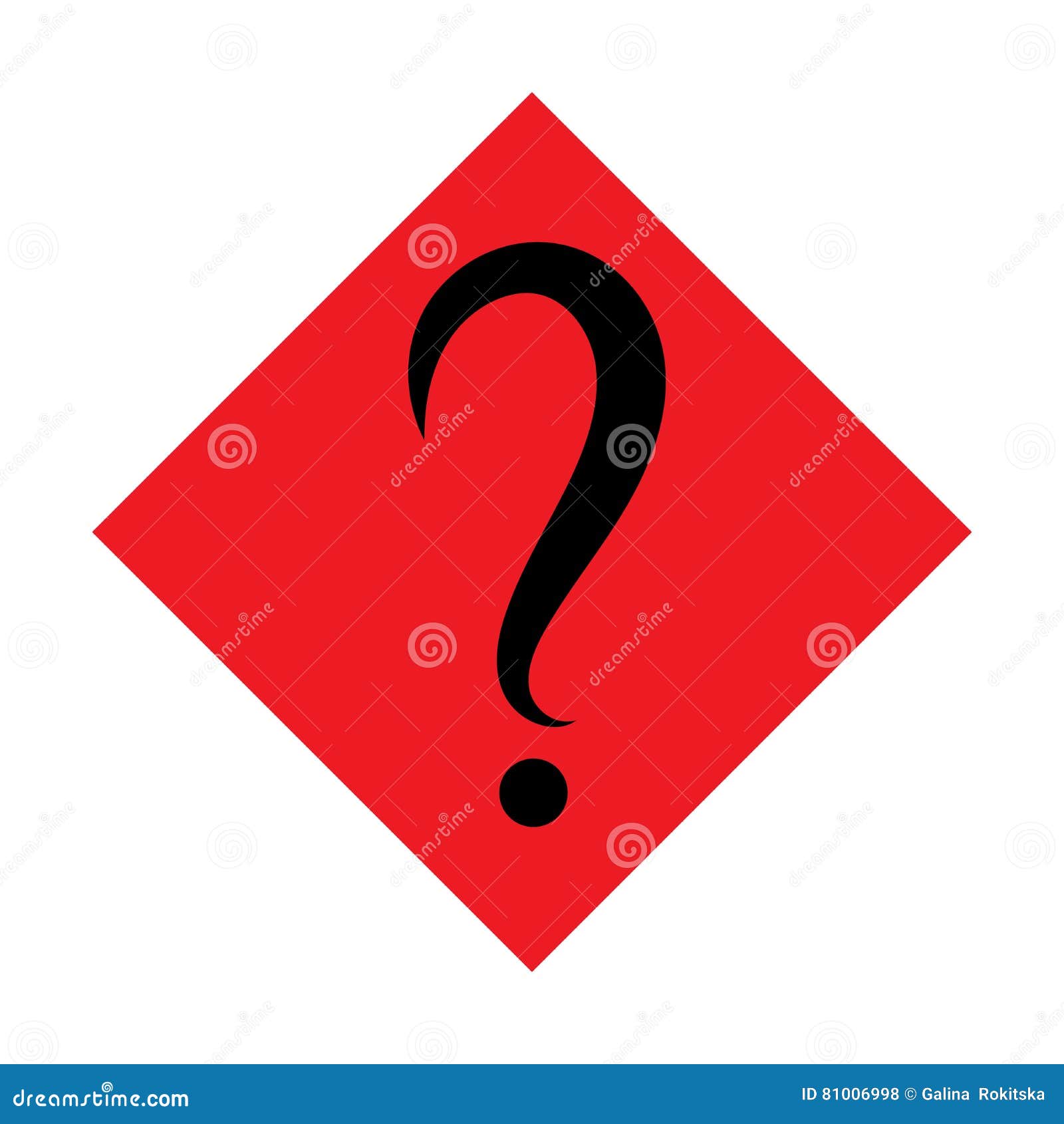 Question Mark in Red Square. Vector Icon. Flat Design Style Stock ...