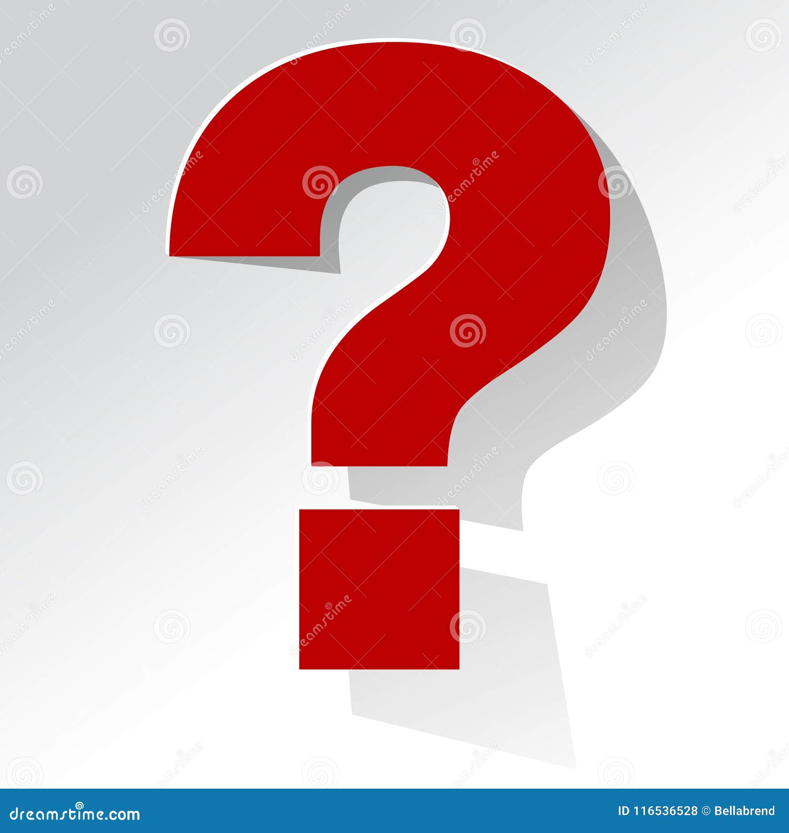 Question Mark Red on a White Background Stock Vector - Illustration of ...