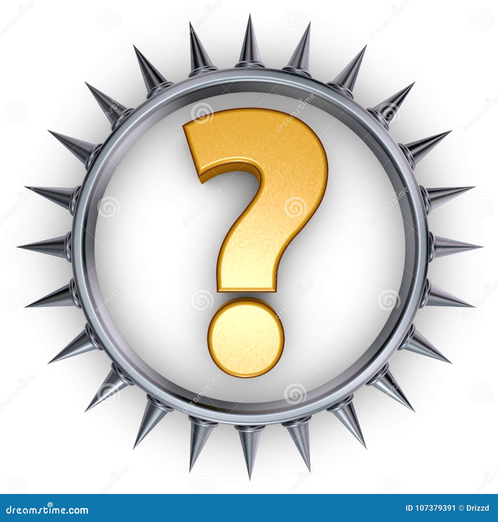 Question mark stock illustration. Illustration of prickles - 107379391