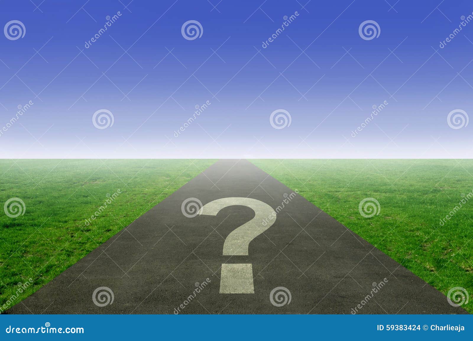 Question mark road stock photo. Image of decisions, empty - 59383424
