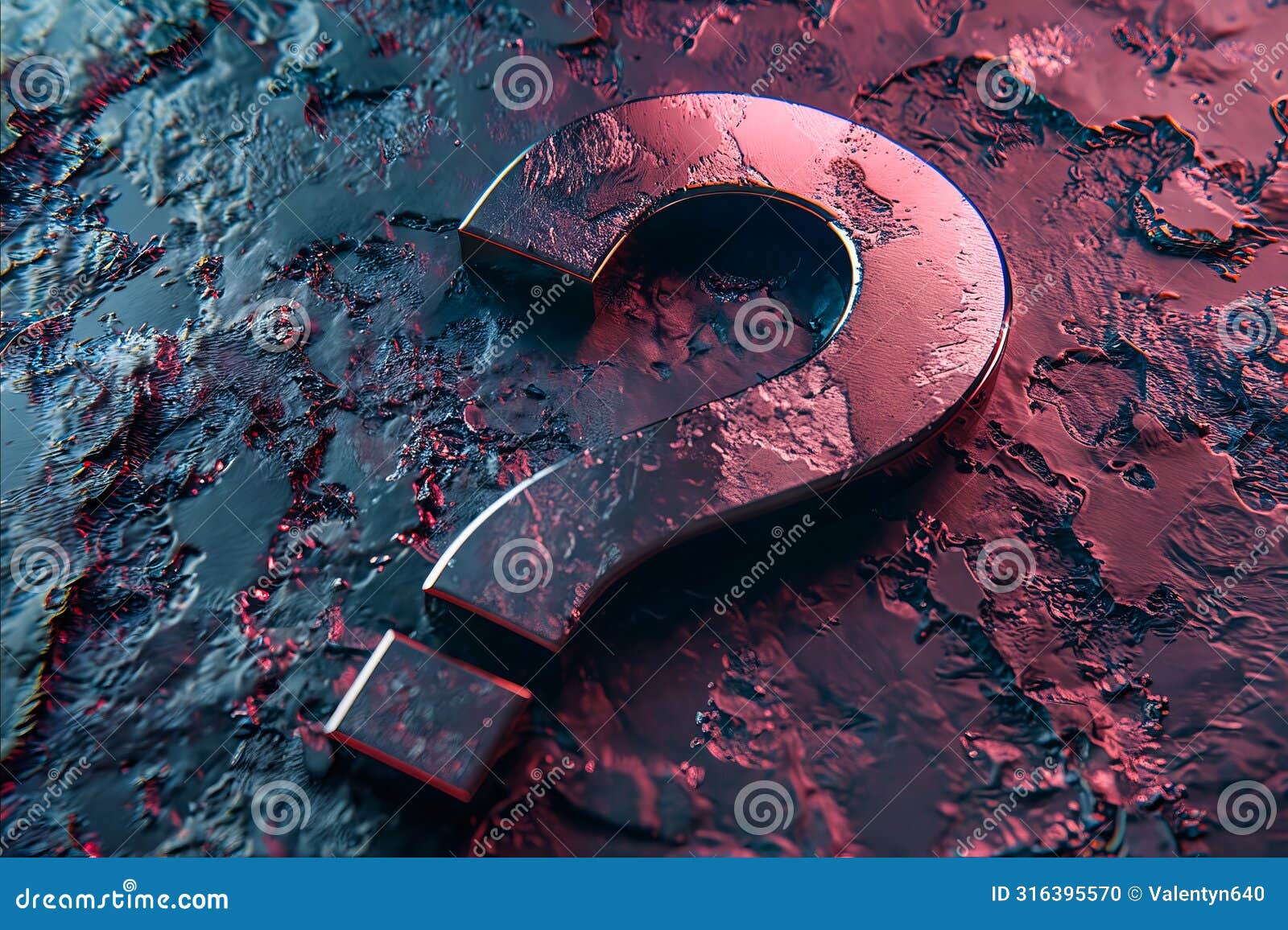 A Question Mark is on a Rock. Generative AI Stock Photo - Image of ...
