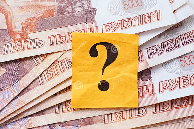 Question Mark on Russian Rubles Stock Photo - Image of exchange ...