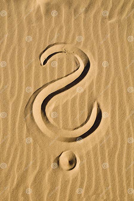 Question mark in the sand stock photo. Image of assistance - 6454652